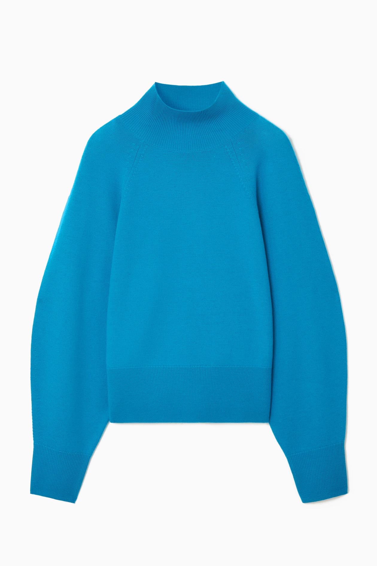 BATWING-SLEEVE MERINO WOOL JUMPER - BRIGHT TURQUOISE - Ladies | H&M GB