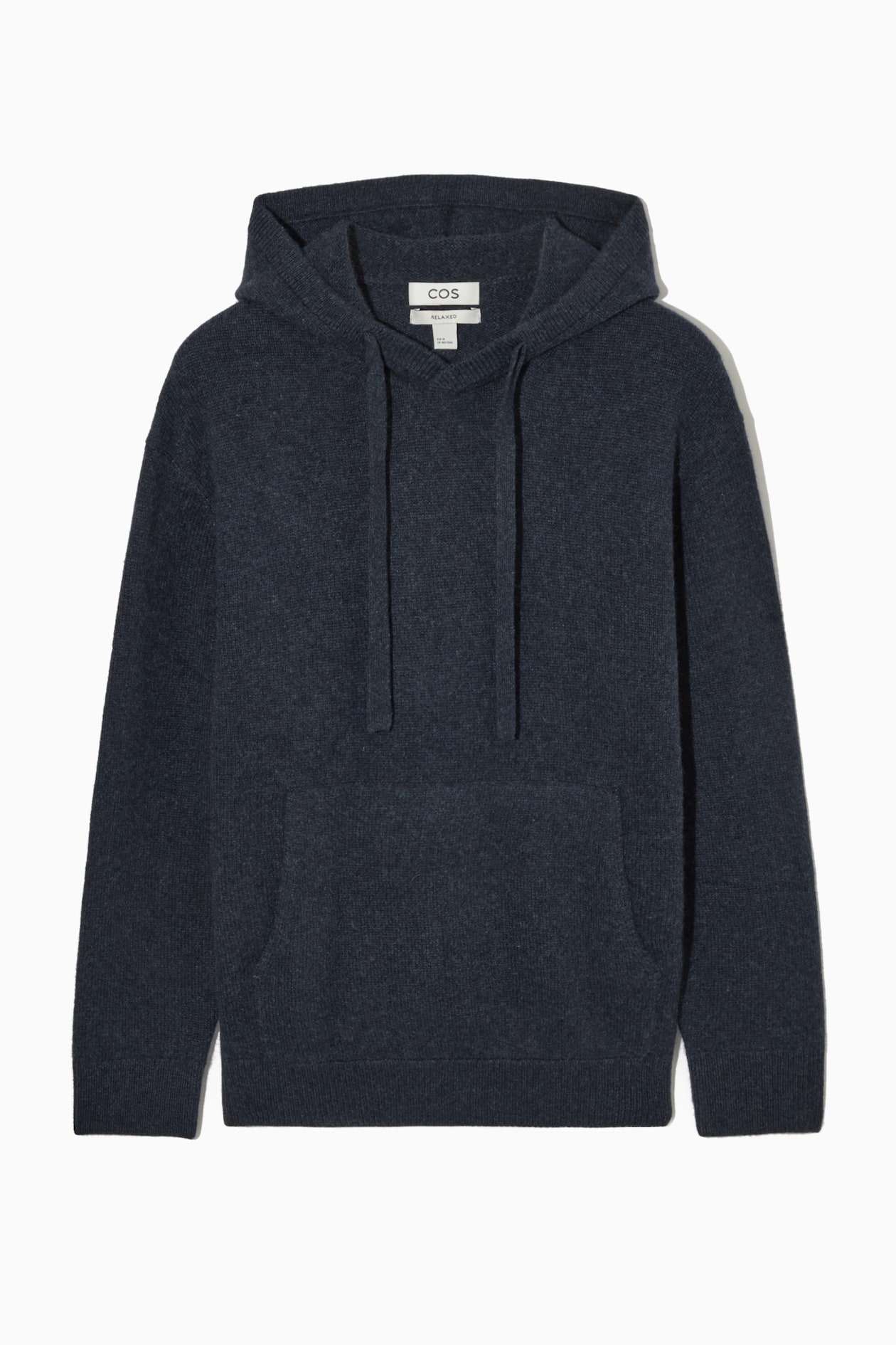 RELAXED-FIT PURE CASHMERE HOODIE - NAVY MÉLANGE - Men | H&M GB