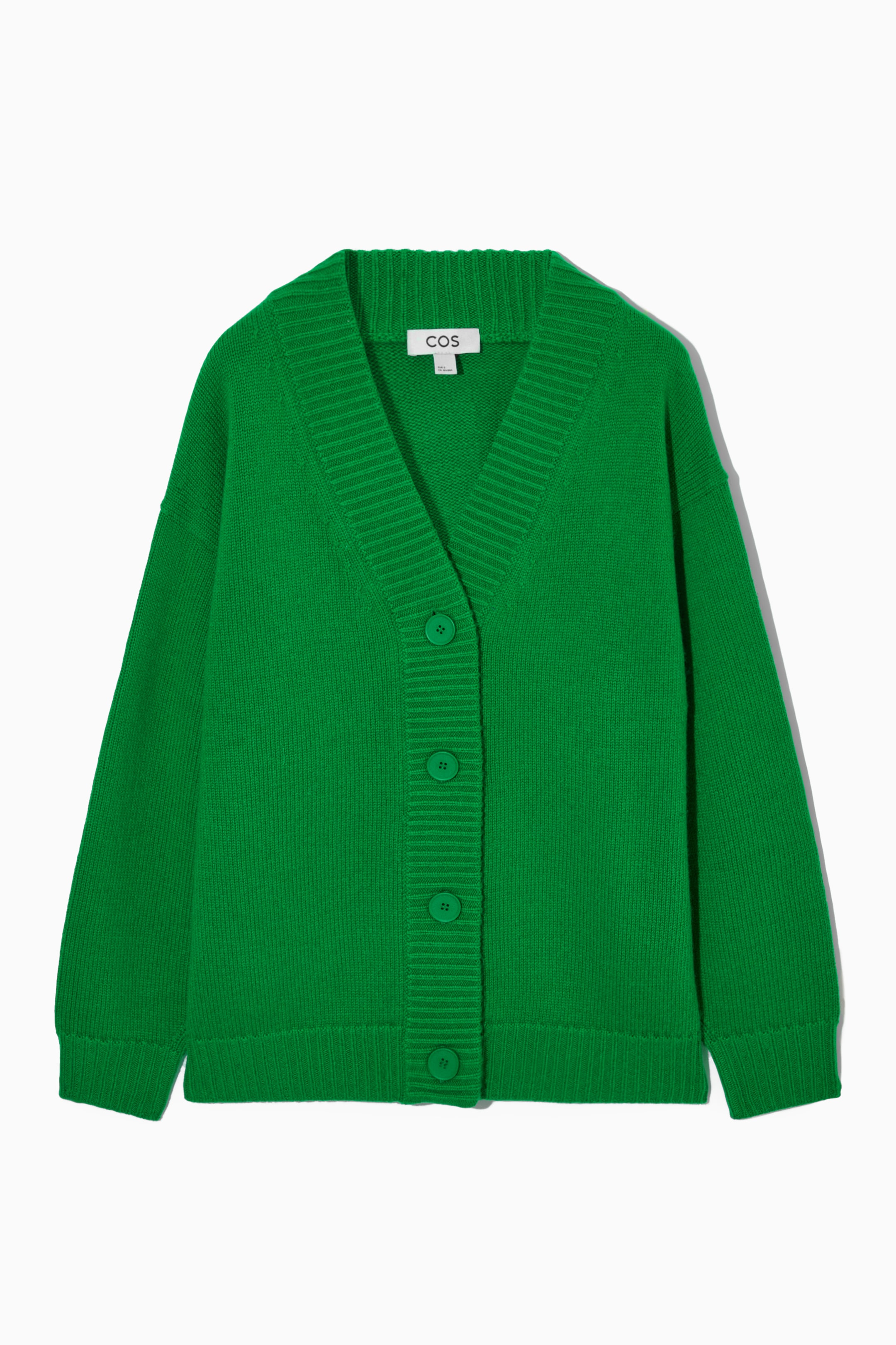 COCOONING WOOL V-NECK CARDIGAN - BRIGHT GREEN - Ladies | H&M GB