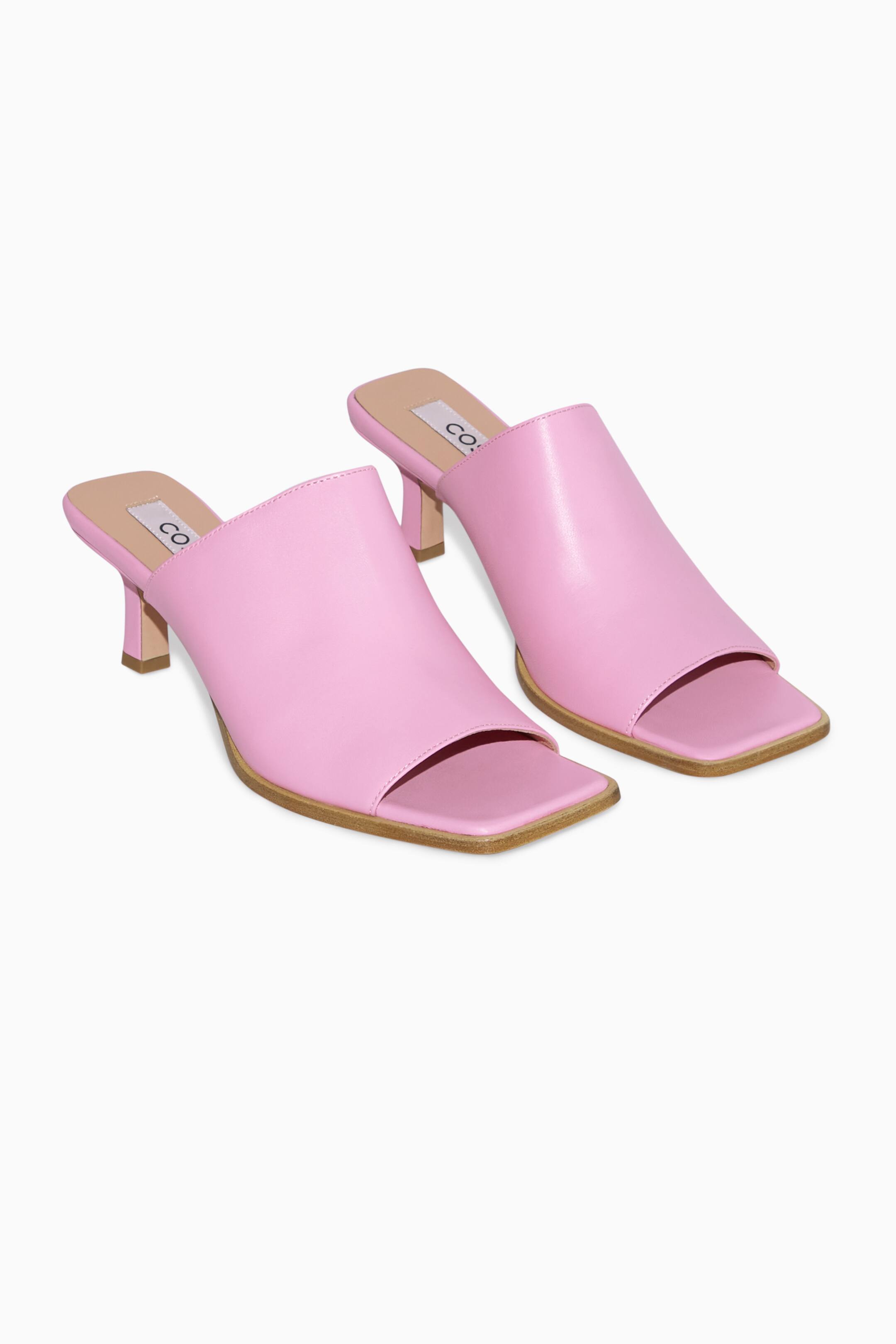 LEATHER MULES - PINK - Ladies | H&M GB