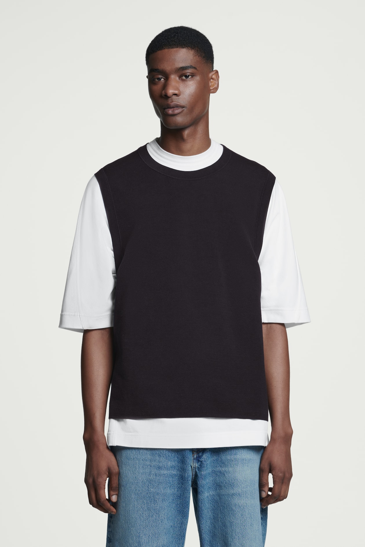 GESTRICKTES TANKTOP AUS DOUBLEFACE-MATERIAL - NAVYBLAU - Men | H&M DE