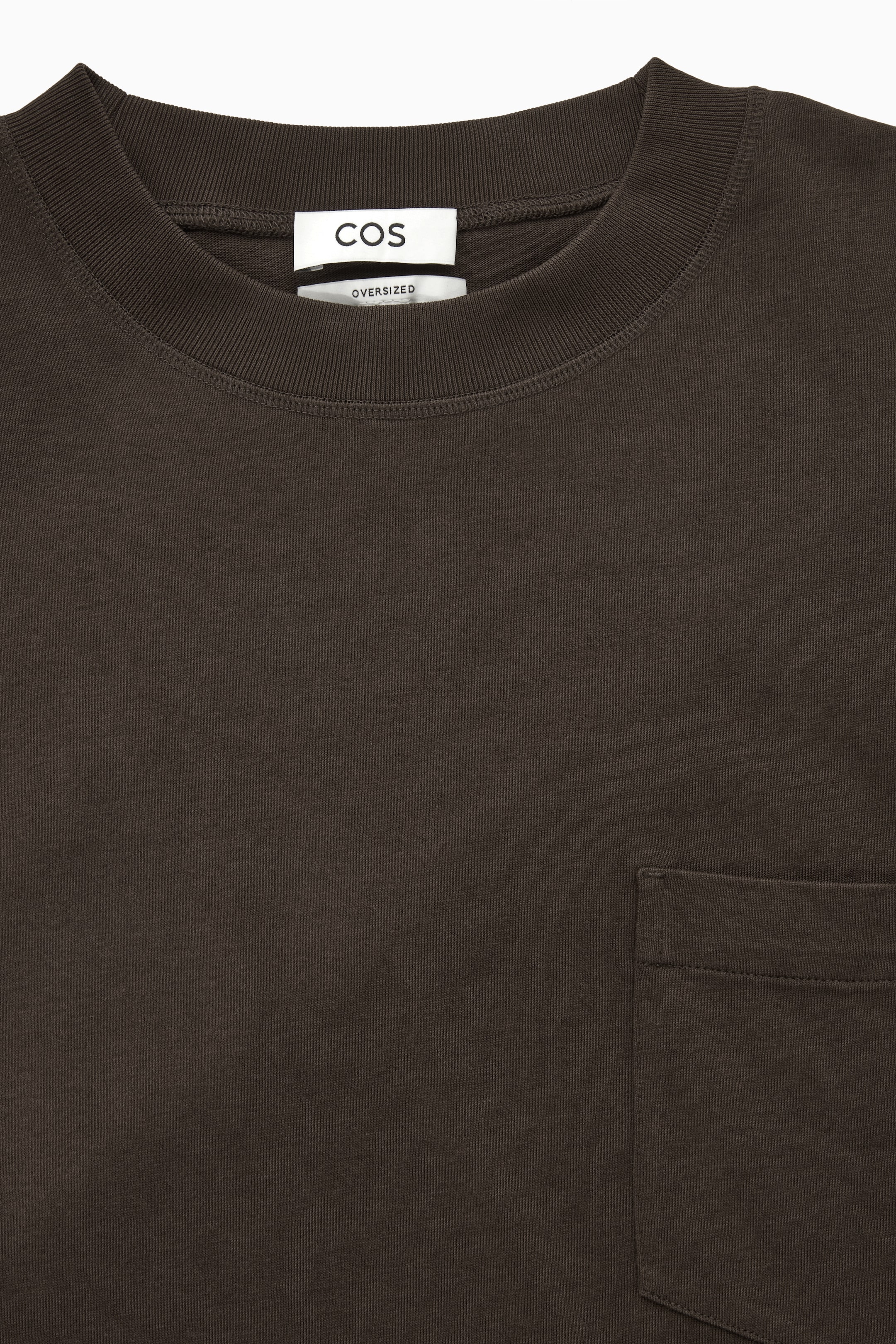 OVERSIZED HEAVYWEIGHT COTTON T-SHIRT - DARK BROWN - Men | H&M GB