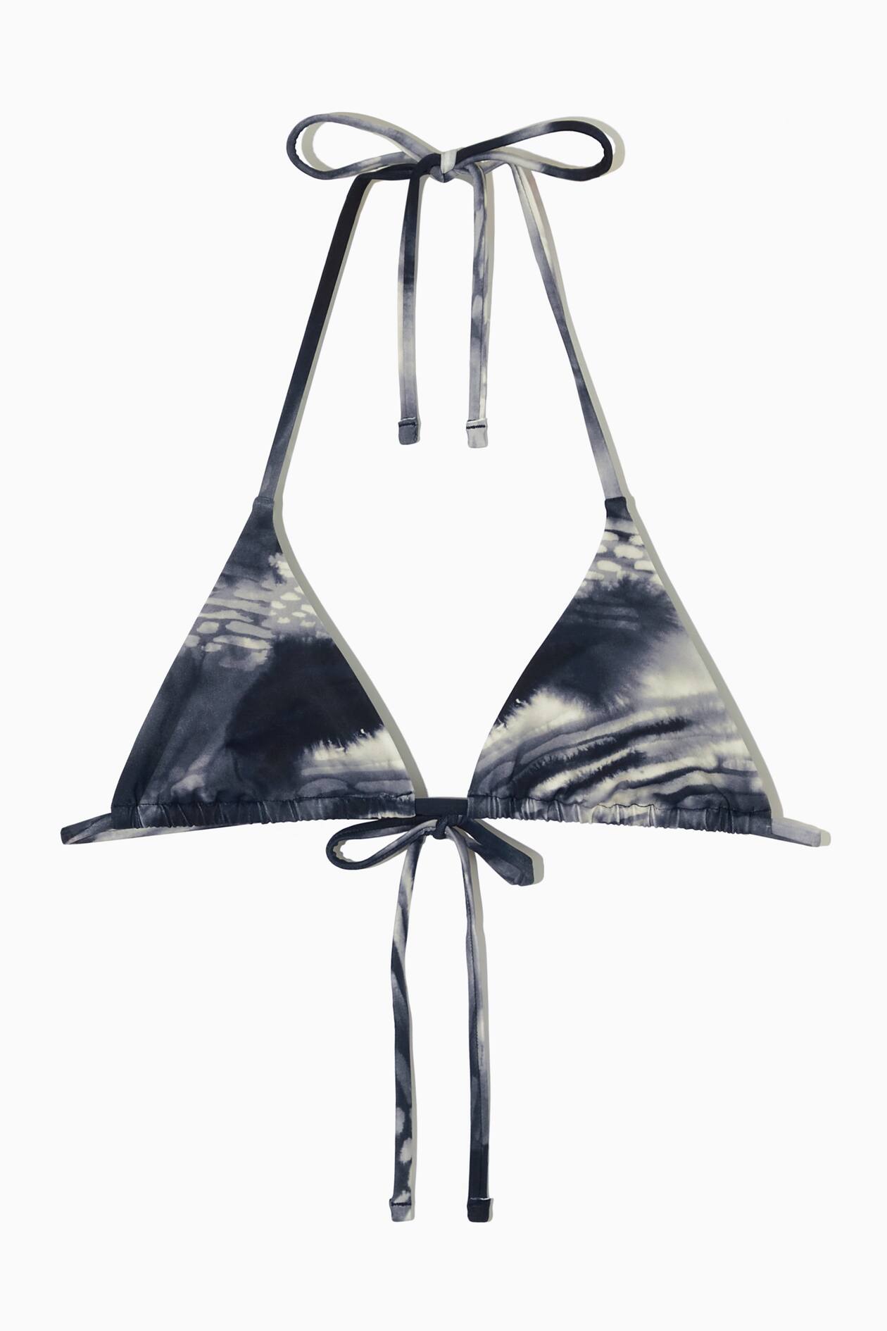 SNAKE-PRINT TRIANGLE BIKINI TOP - NAVY / SNAKE PRINT - Ladies | H&M GB