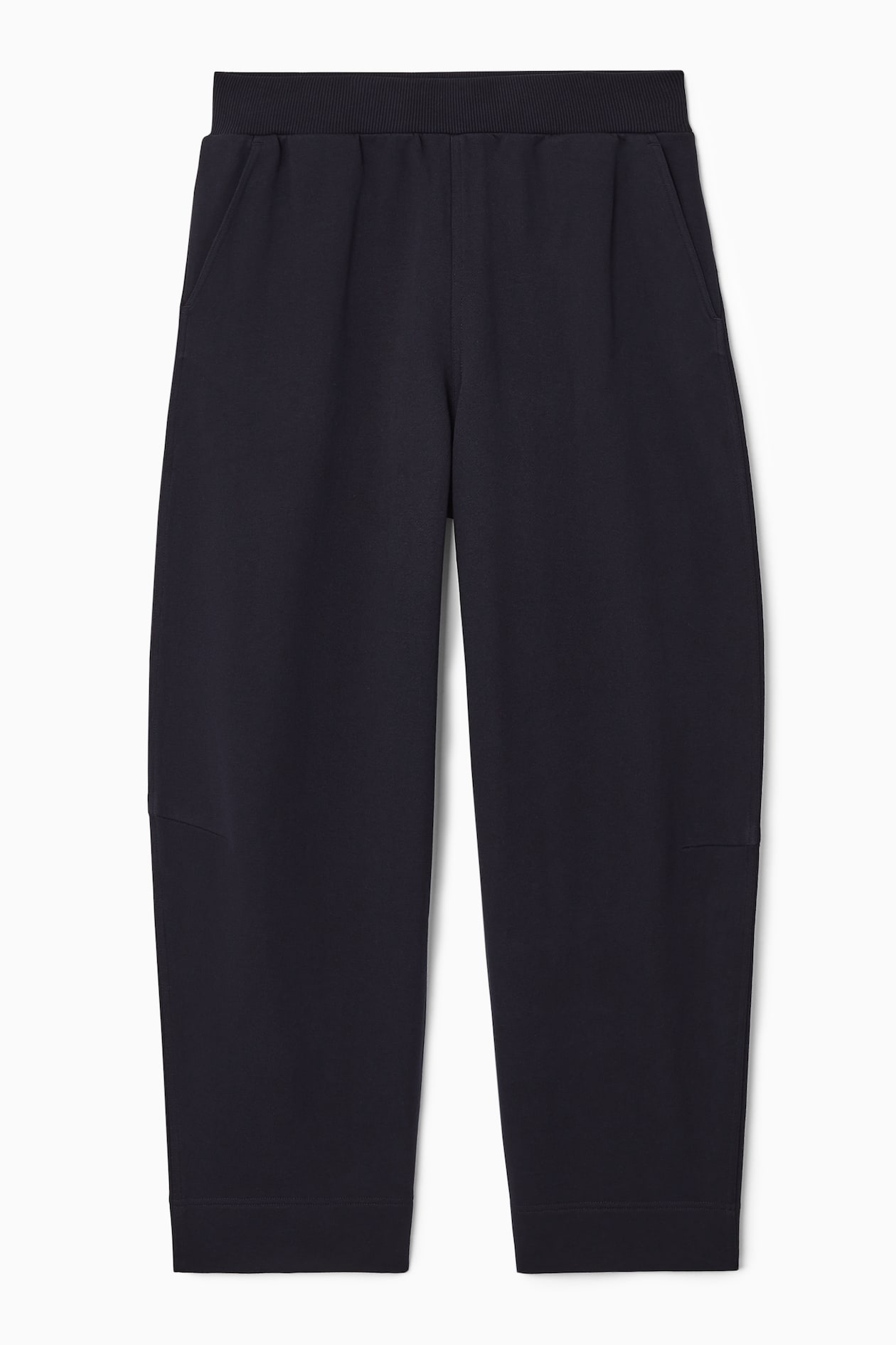 BARREL-LEG JERSEY JOGGERS - NAVY - Ladies | H&M GB