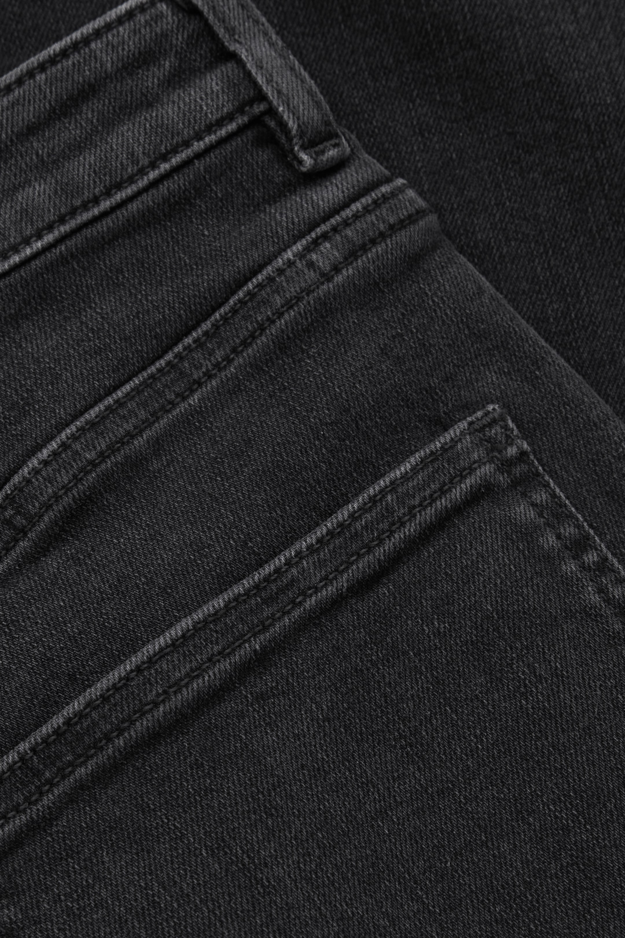 STRAIGHT-LEG SLIM-FIT ANKLE-LENGTH JEANS - WASHED BLACK - Ladies | H&M GB