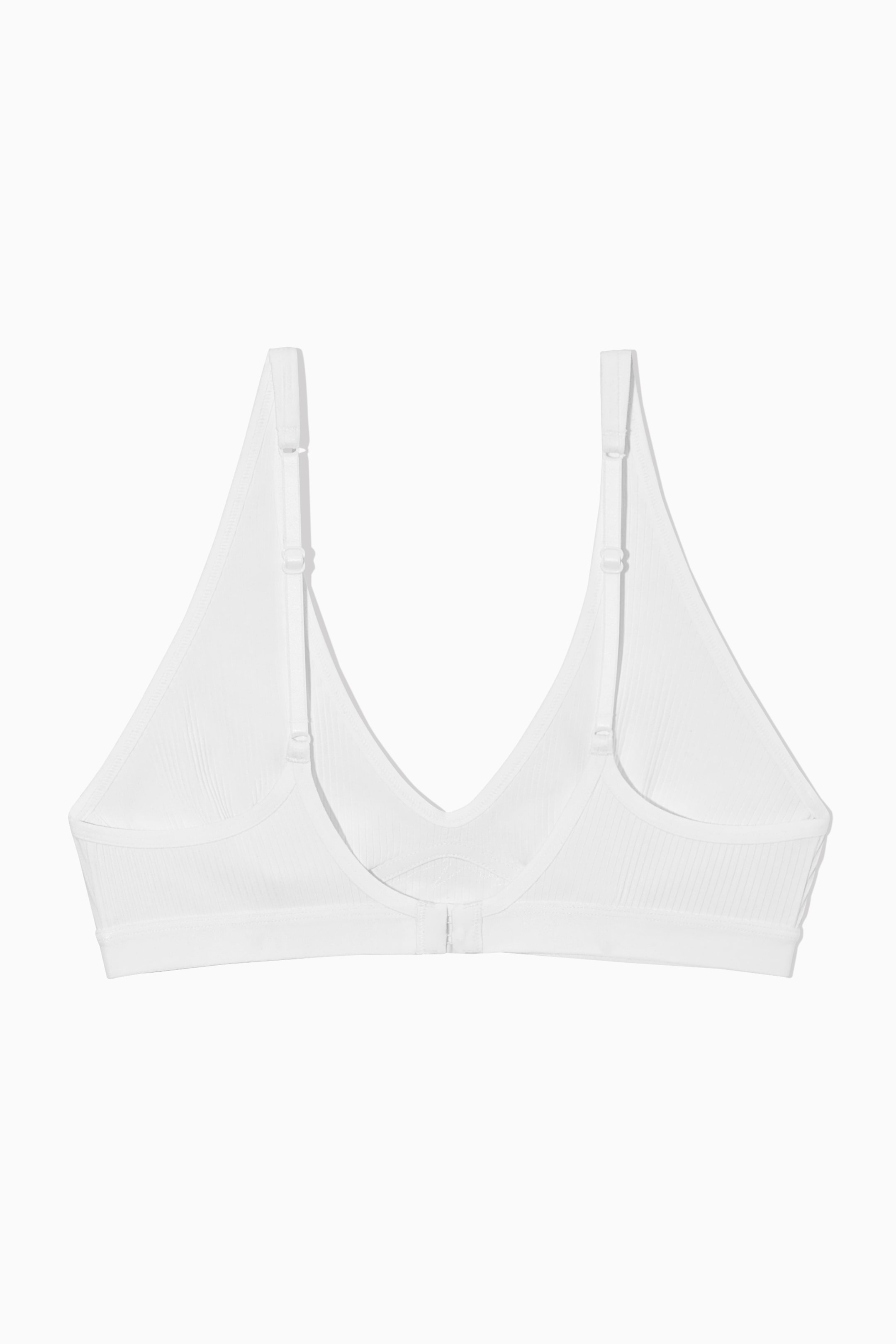 GERIPPTER TRIANGEL-BH - V-Ausschnitt - Weiß - Ladies | H&M AT