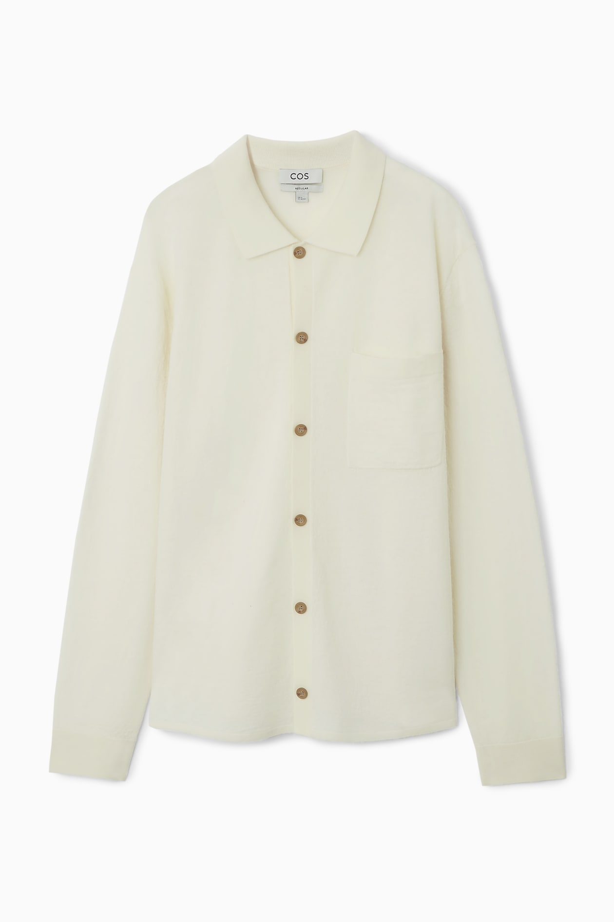 KNITTED BOILED-WOOL SHIRT - CREAM - Men | H&M GB