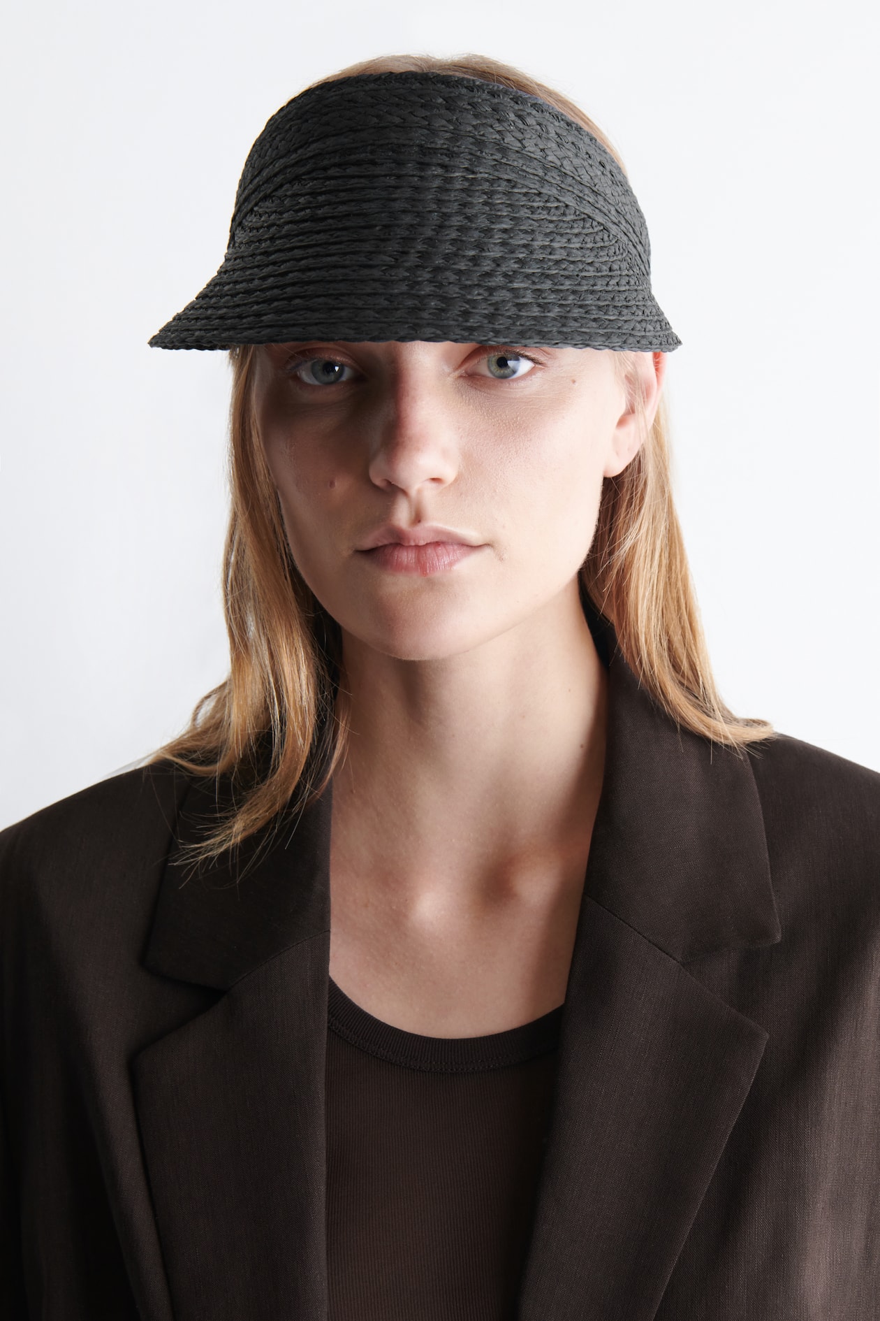 WOVEN PAPER VISOR - BLACK - Ladies | H&M GB