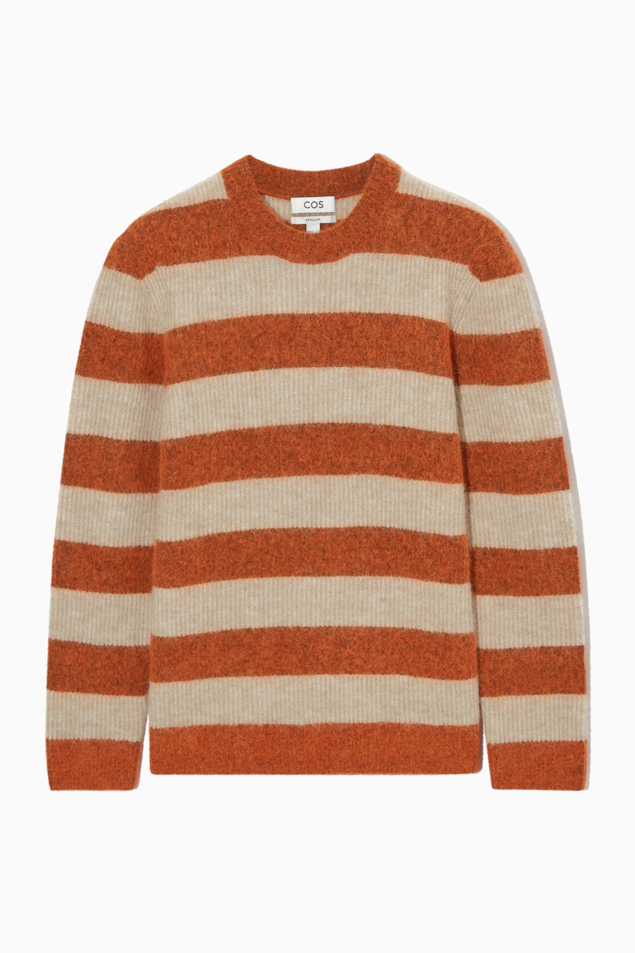 GESTREIFTER PULLOVER AUS ALPAKA-MIX - BEIGE/ORANGE/GESTREIFT - Men | H&M DE