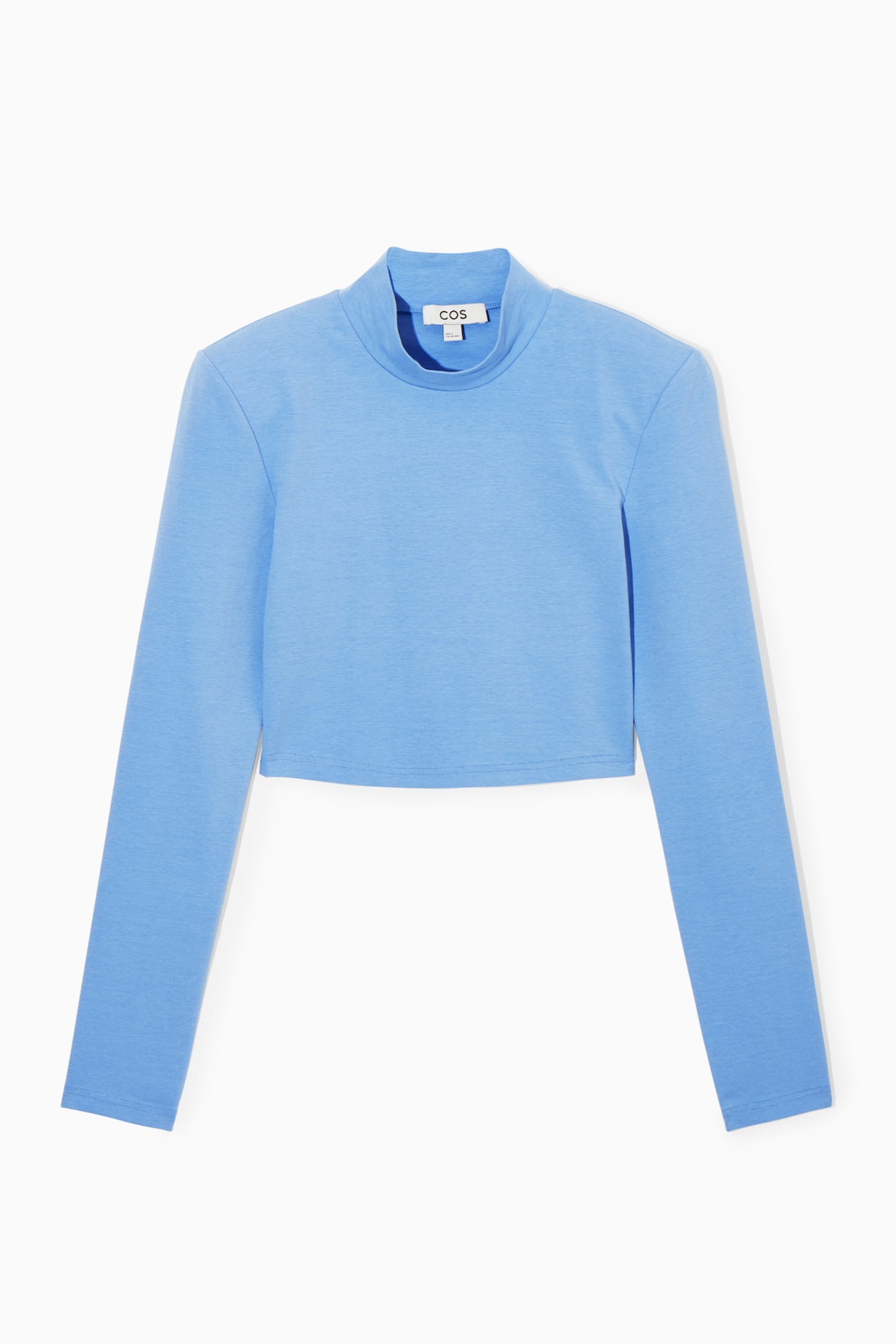 POWER-SHOULDER CROPPED TOP - LIGHT BLUE - Ladies | H&M GB