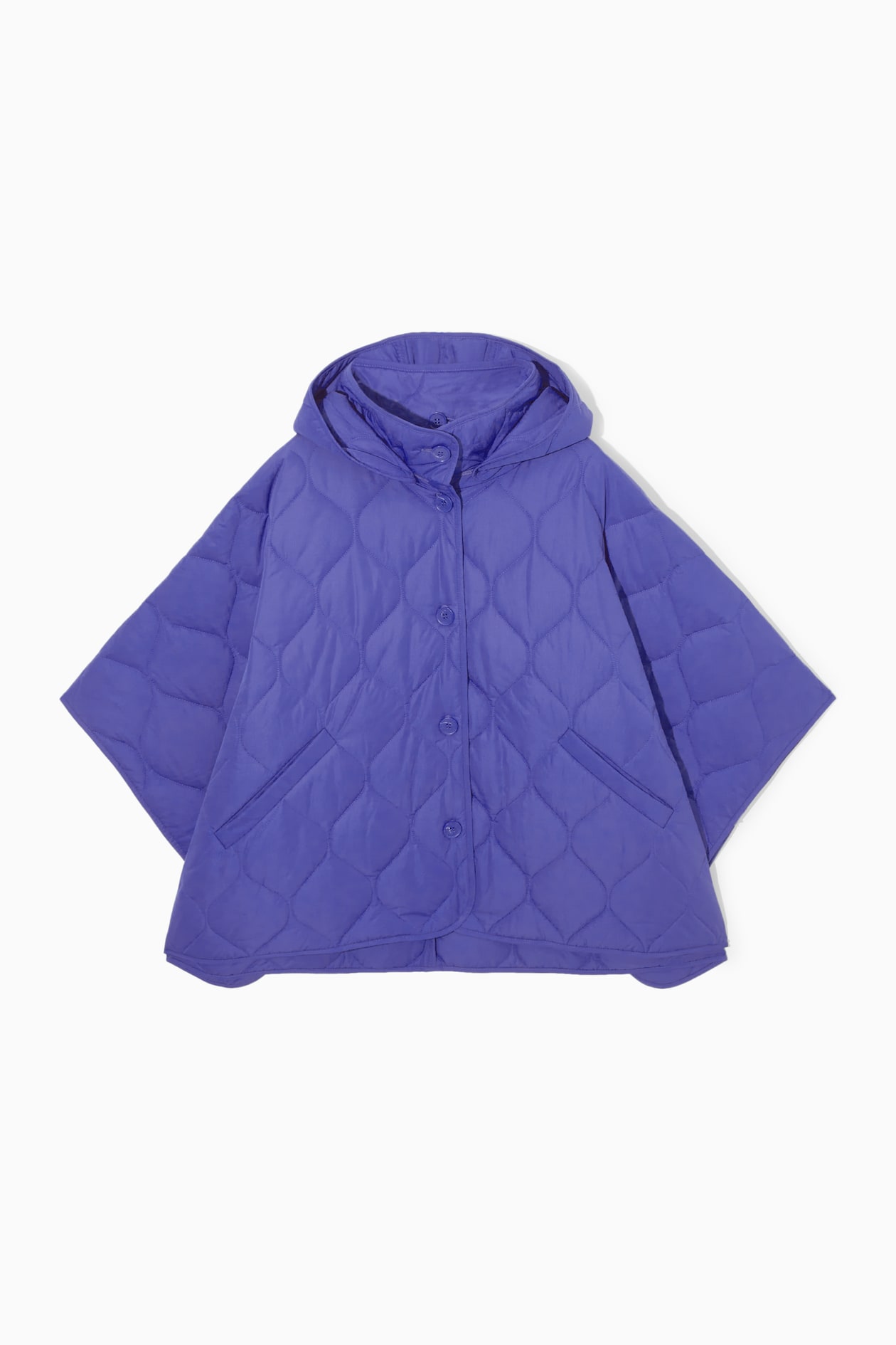 SHORT PADDED HOODED CAPE - BRIGHT BLUE - Ladies | H&M GB