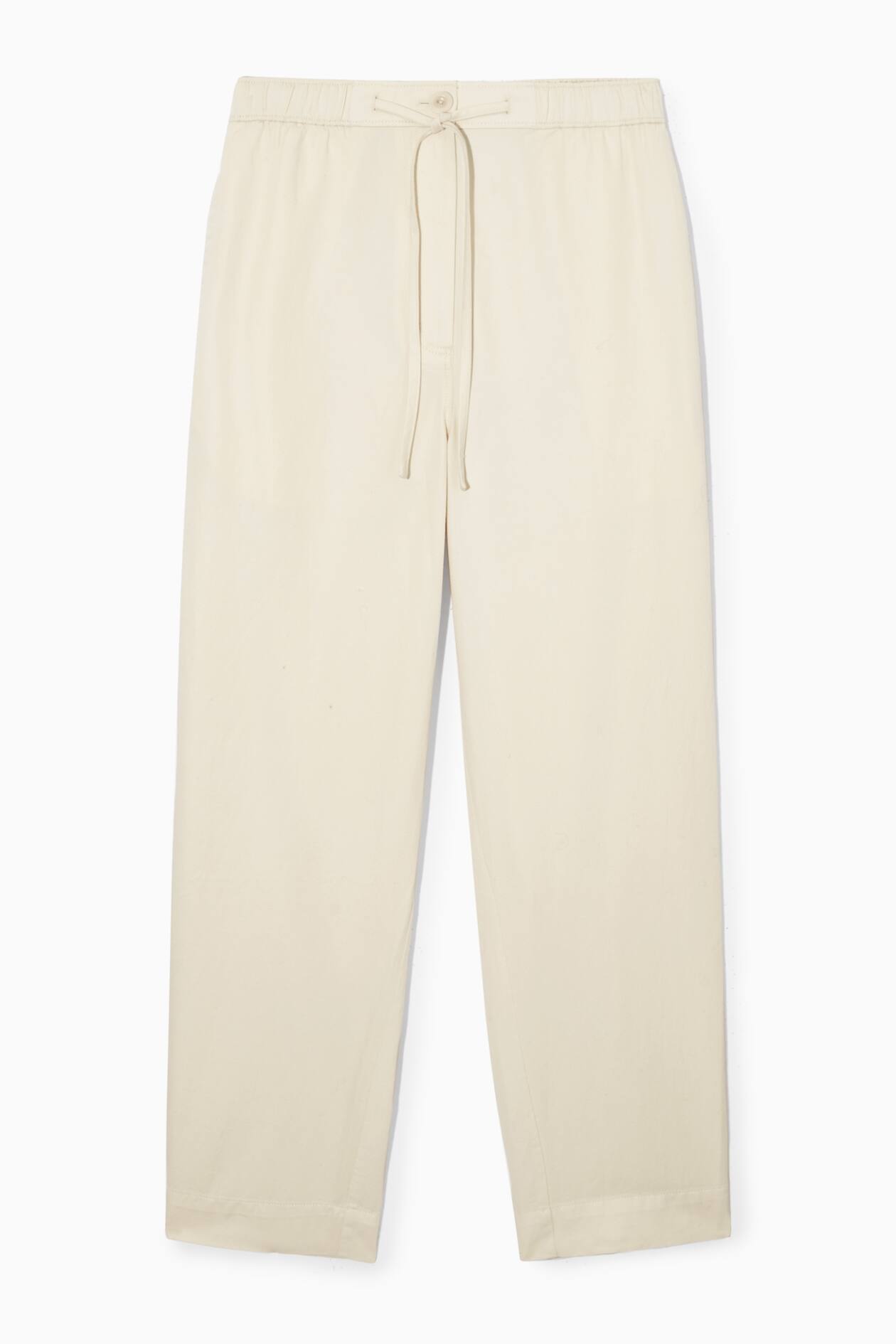 BARREL-LEG DRAWSTRING TROUSERS - OFF-WHITE - Ladies | H&M GB
