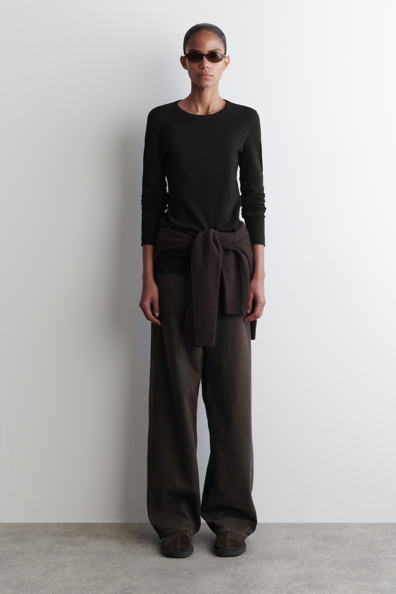 MARKANTE SCHUHE AUS VELOURSLEDER - DUNKELBRAUN - Ladies | H&M DE