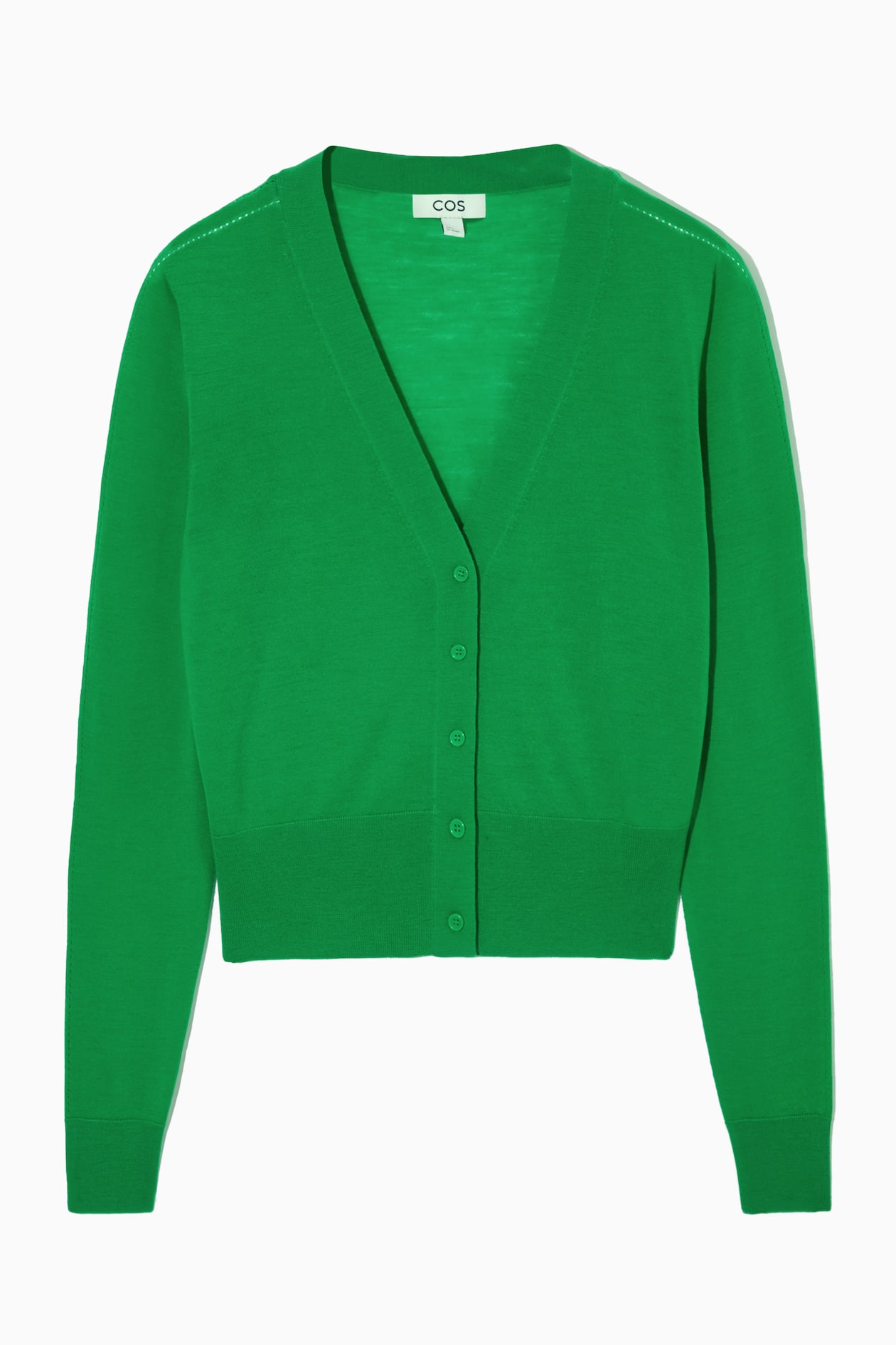 V-NECK MERINO WOOL CARDIGAN - BRIGHT GREEN - Ladies | H&M GB
