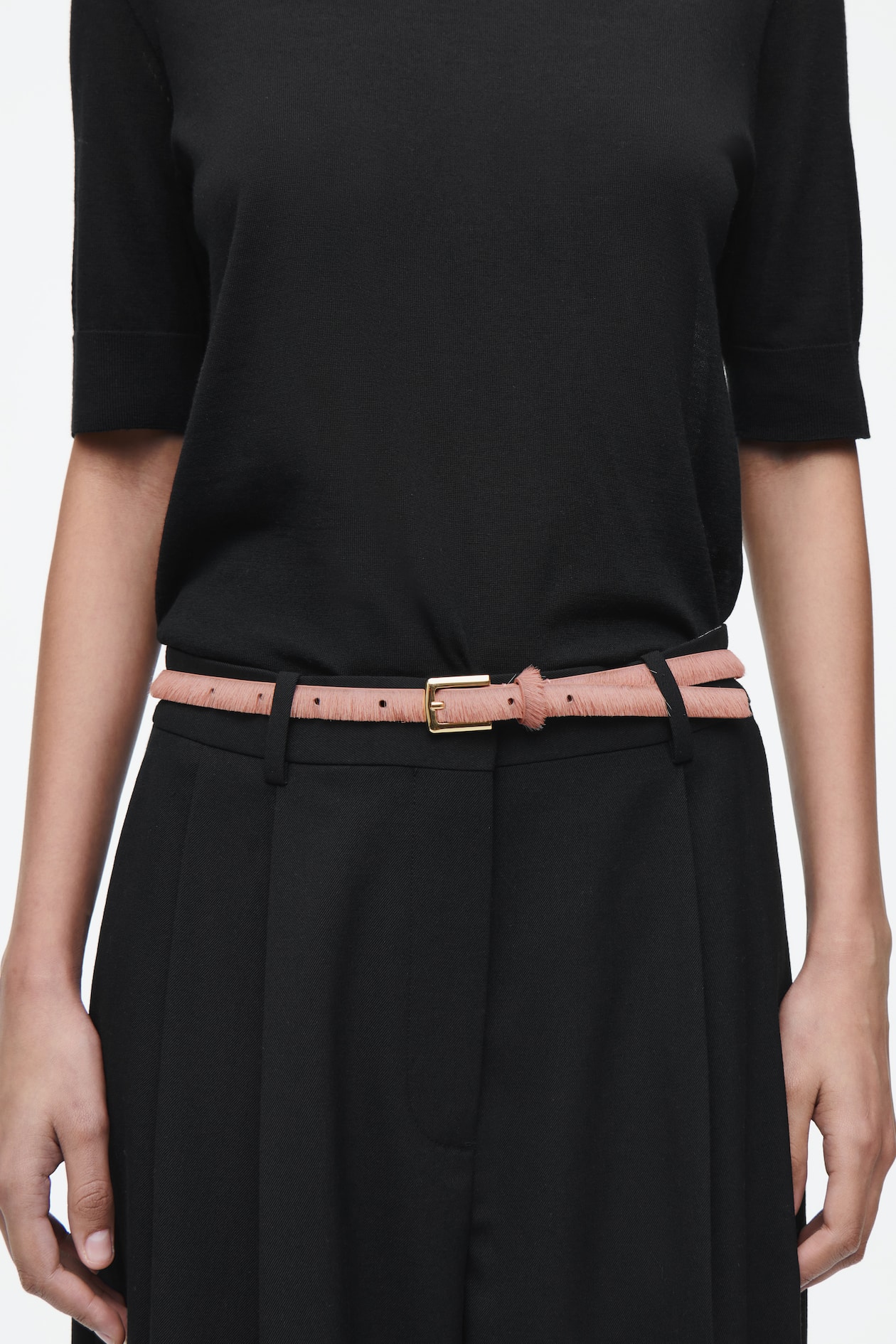ΣΤΕΝΗ ΖΩΝΗ ΑΠΟ ΤΡΙΧΩΤΟ ΔΕΡΜΑ - PINK - Ladies | H&M GR