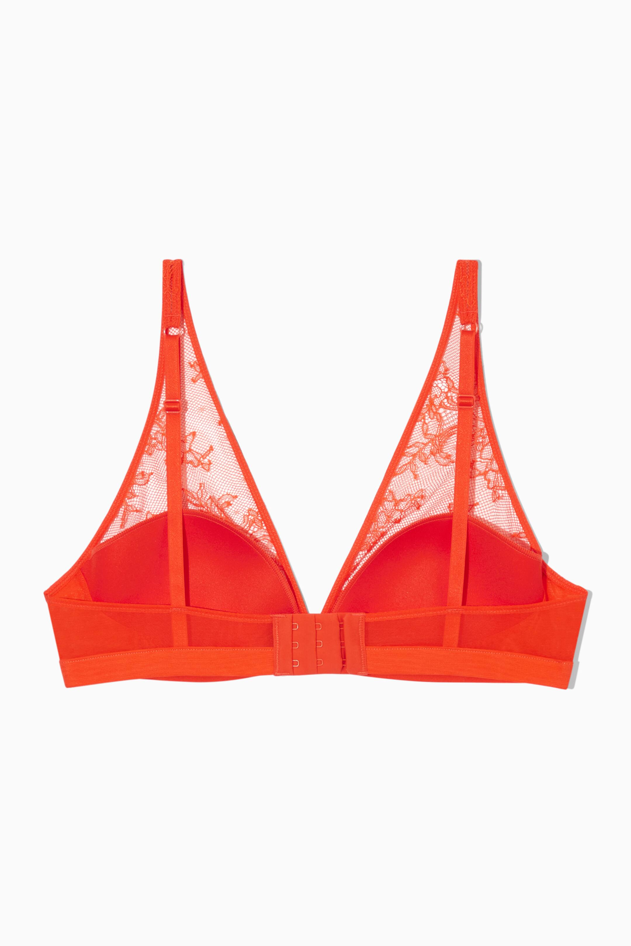 PADDED LACE BRA - ORANGE - Ladies | H&M GB