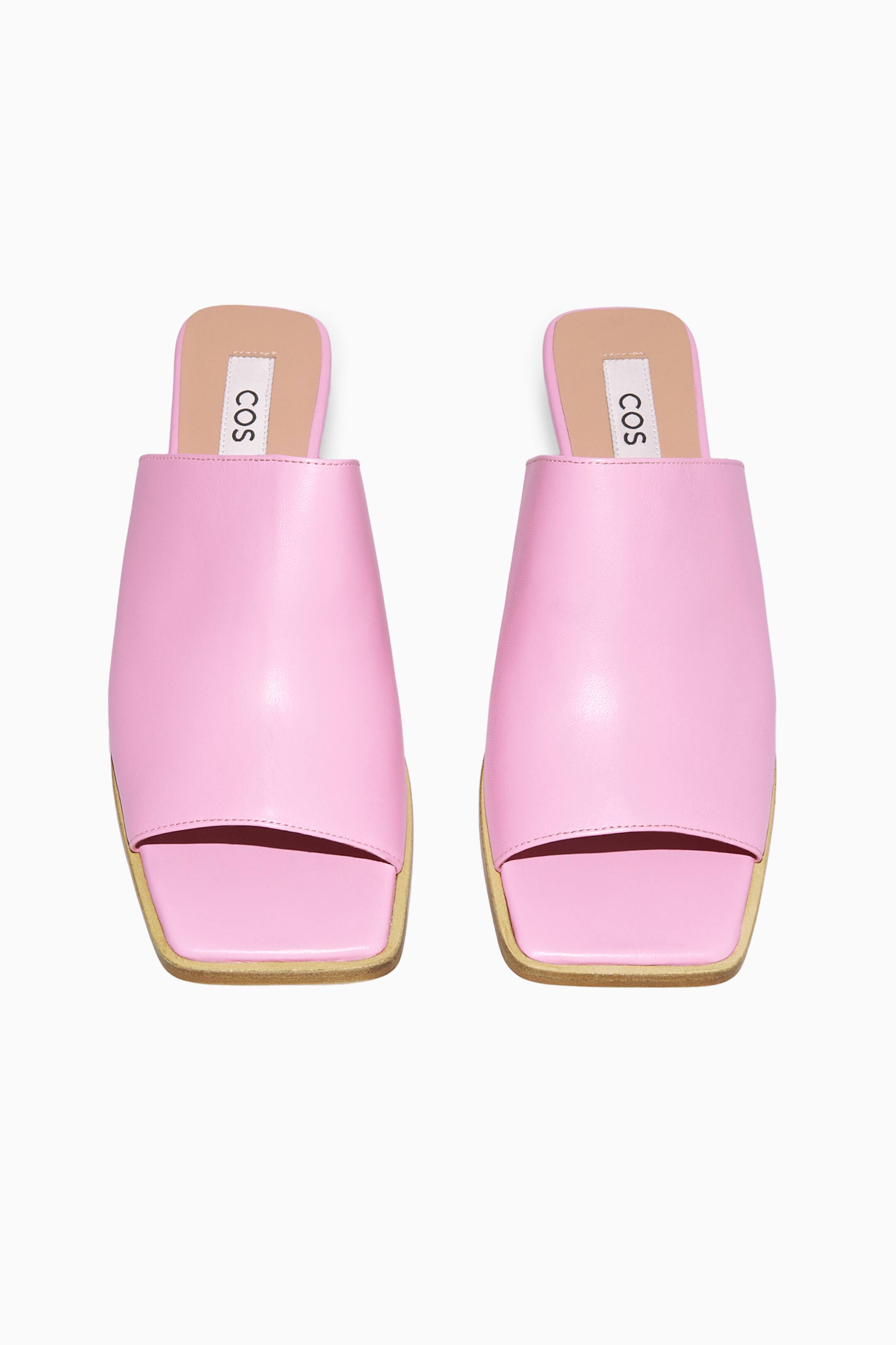 LEATHER MULES - PINK - Ladies | H&M GB