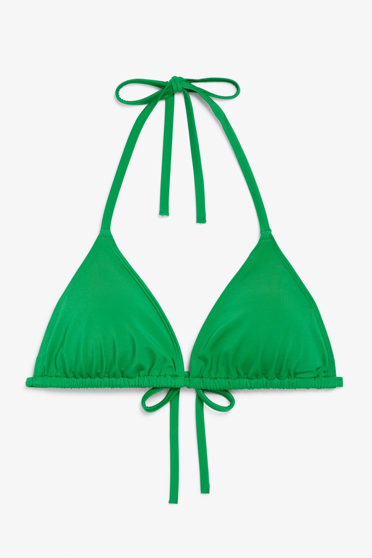 Triangle bikini top - Bright green - Ladies | H&M GB