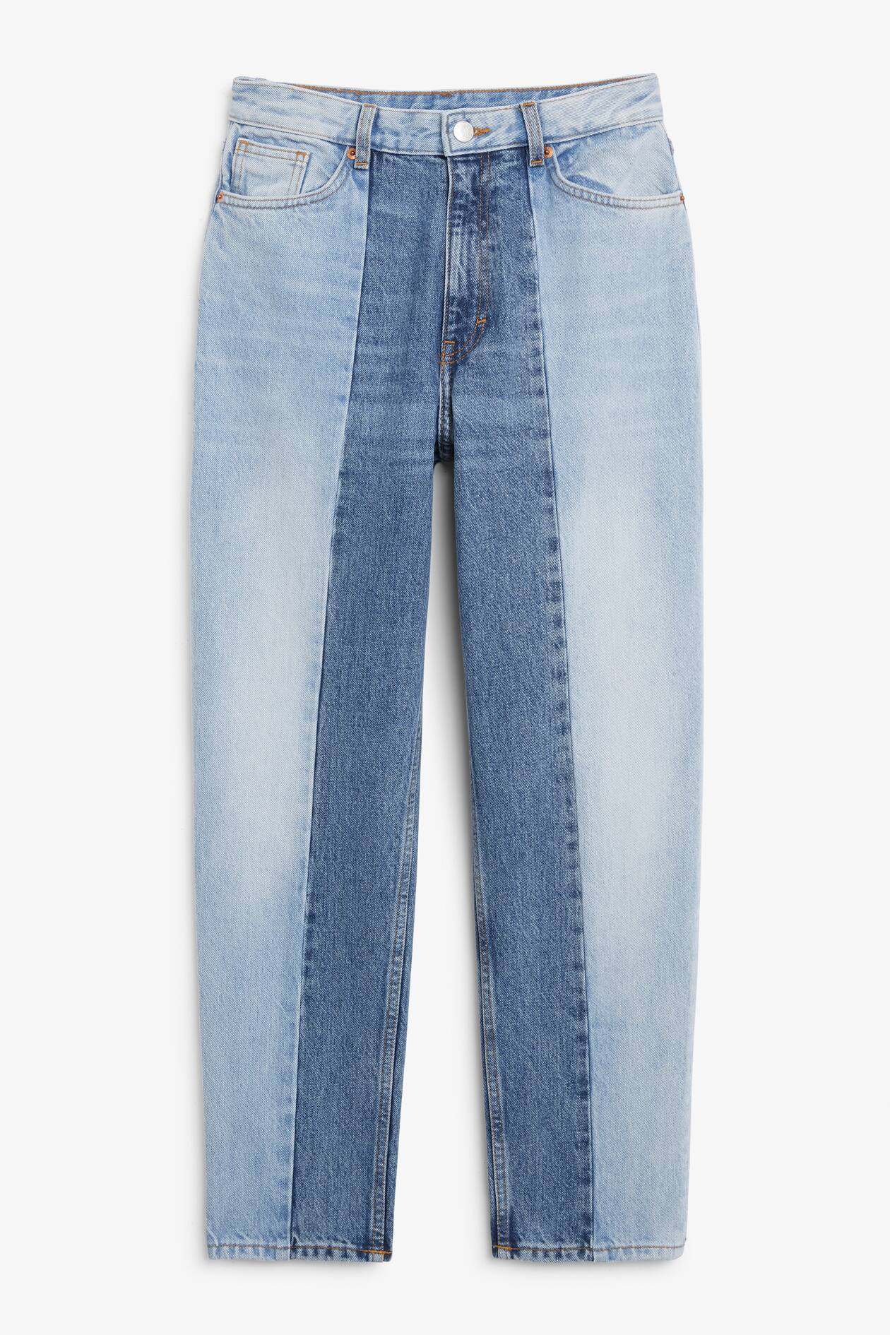 Taiki high waist tapered two-tone jeans - Two-tone blue - Ladies | H&M GB