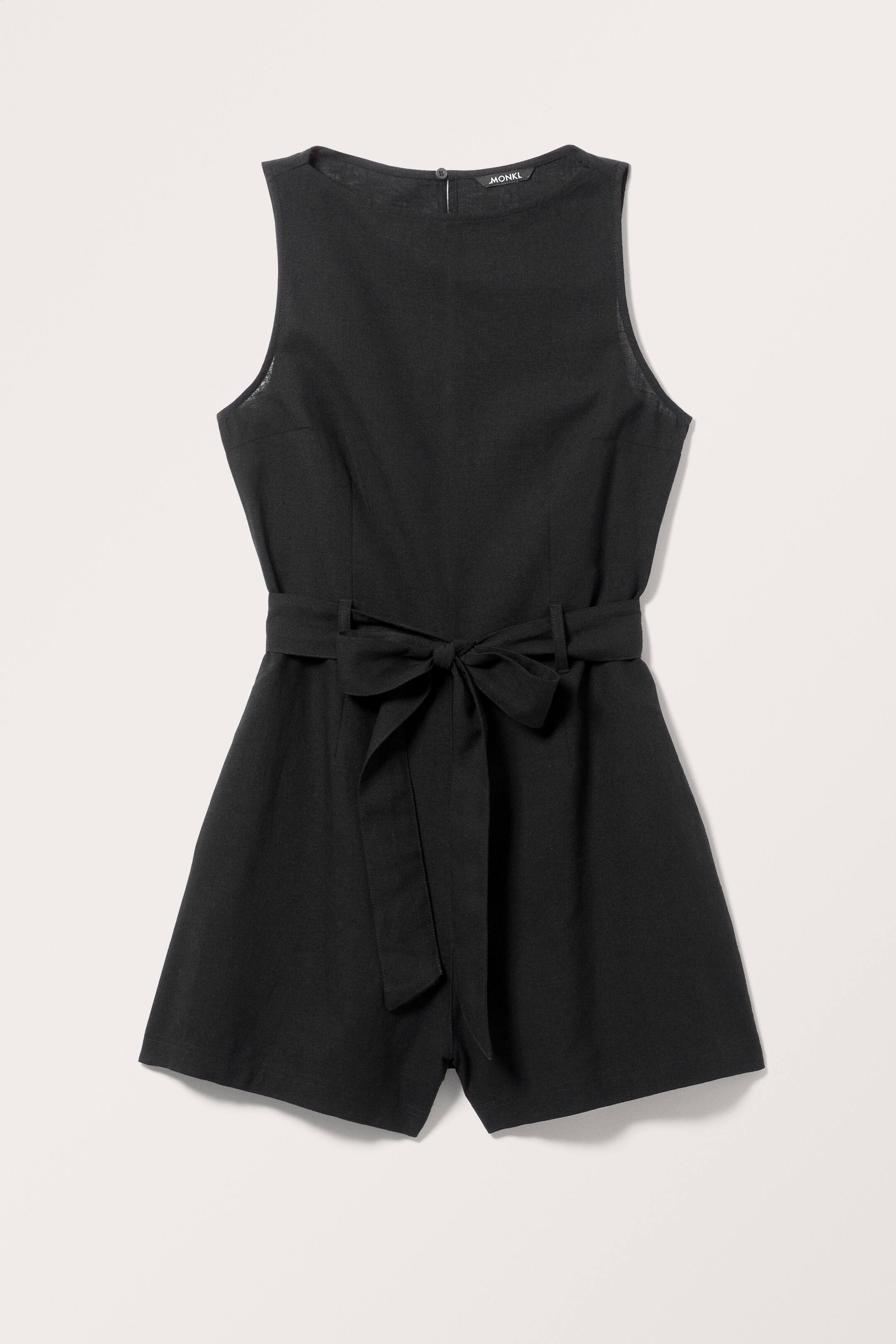 Mini Jumpsuit i transparent linblanding - Svart - DAME | H&M NO