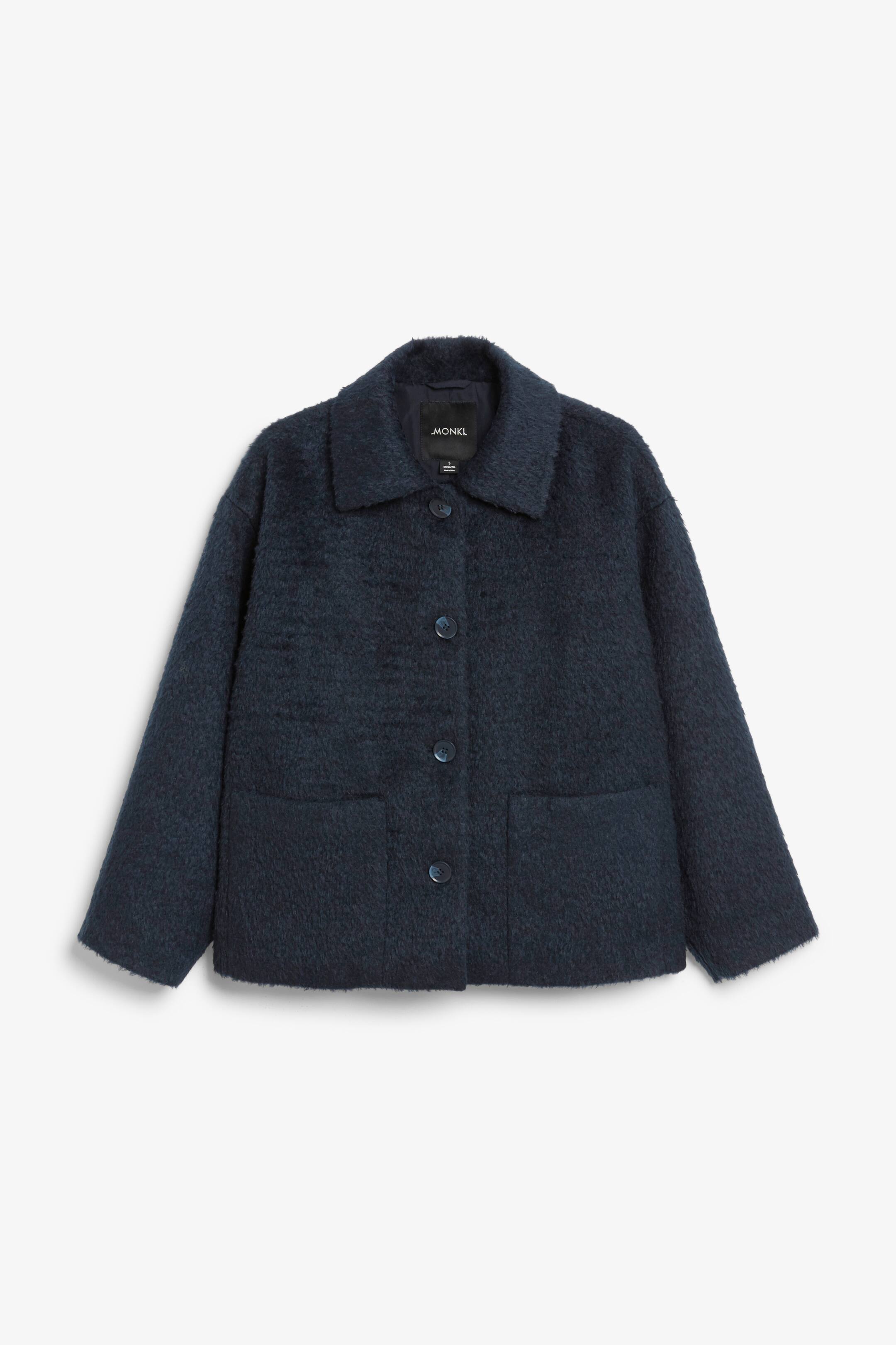 Textured jacket - Dark blue - Ladies | H&M GB