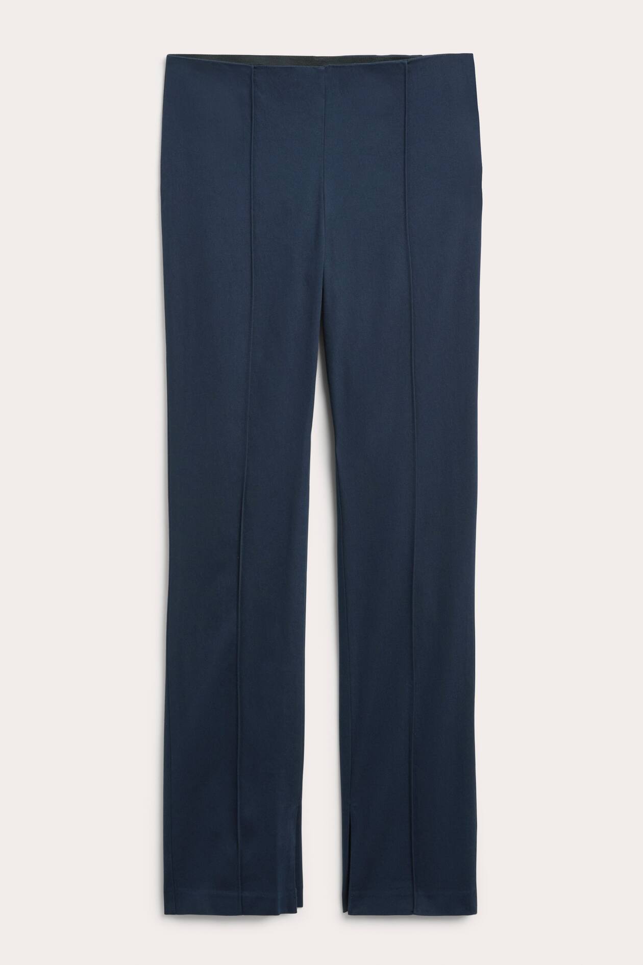 Regular waist press crease trousers - Navy - Ladies | H&M GB