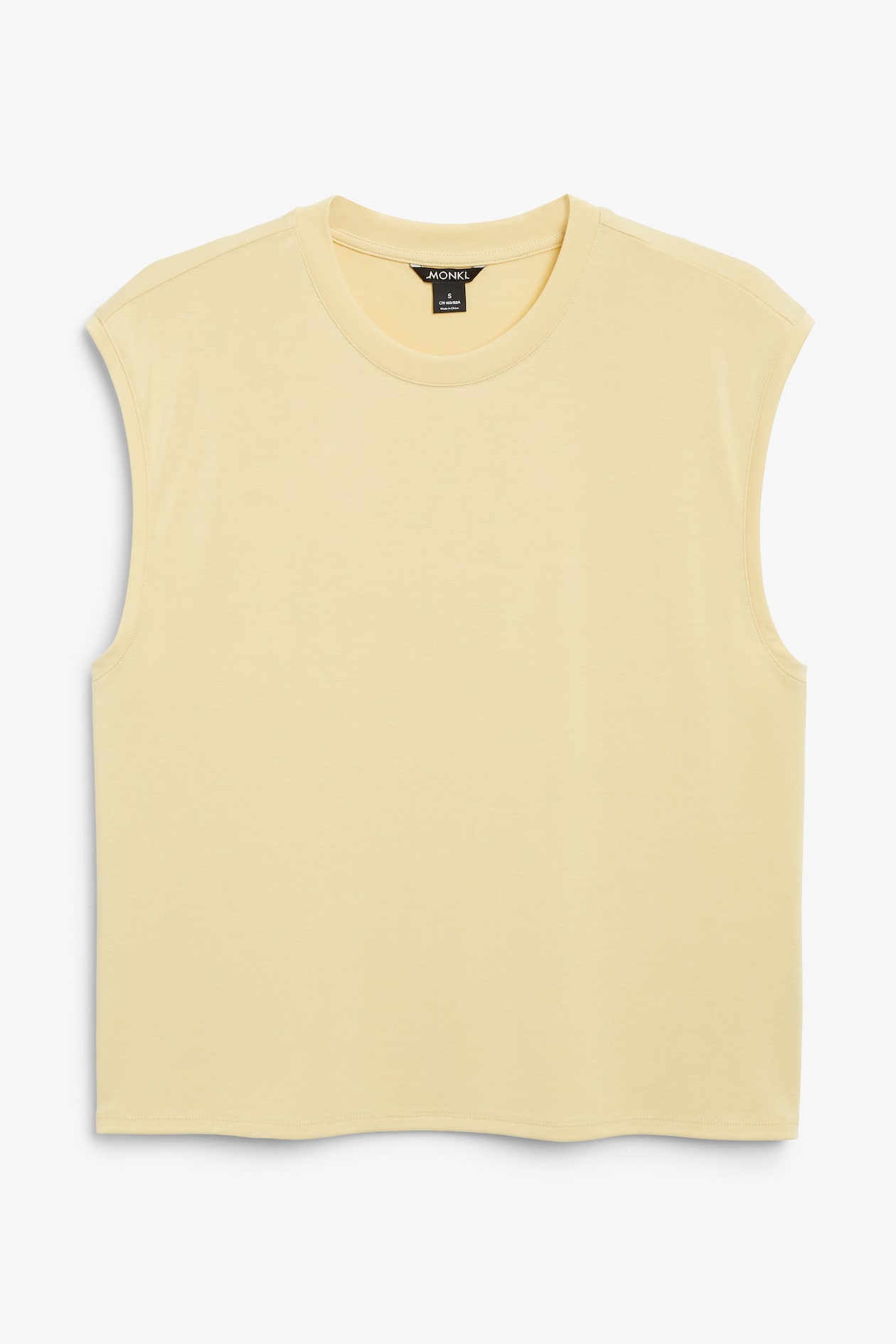 Soft cropped tank top - Dusty yellow - Ladies | H&M GB