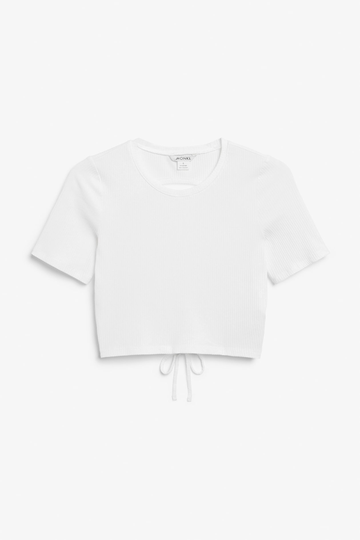 Cropped open back top - White Light - Ladies | H&M GB