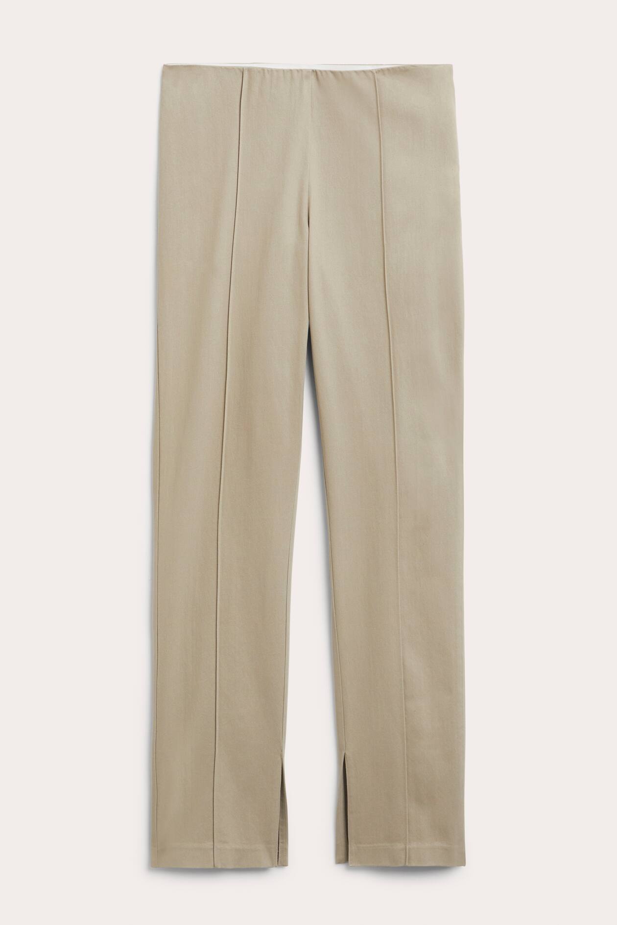 Regular waist press crease trousers - Dusty beige - Ladies | H&M GB