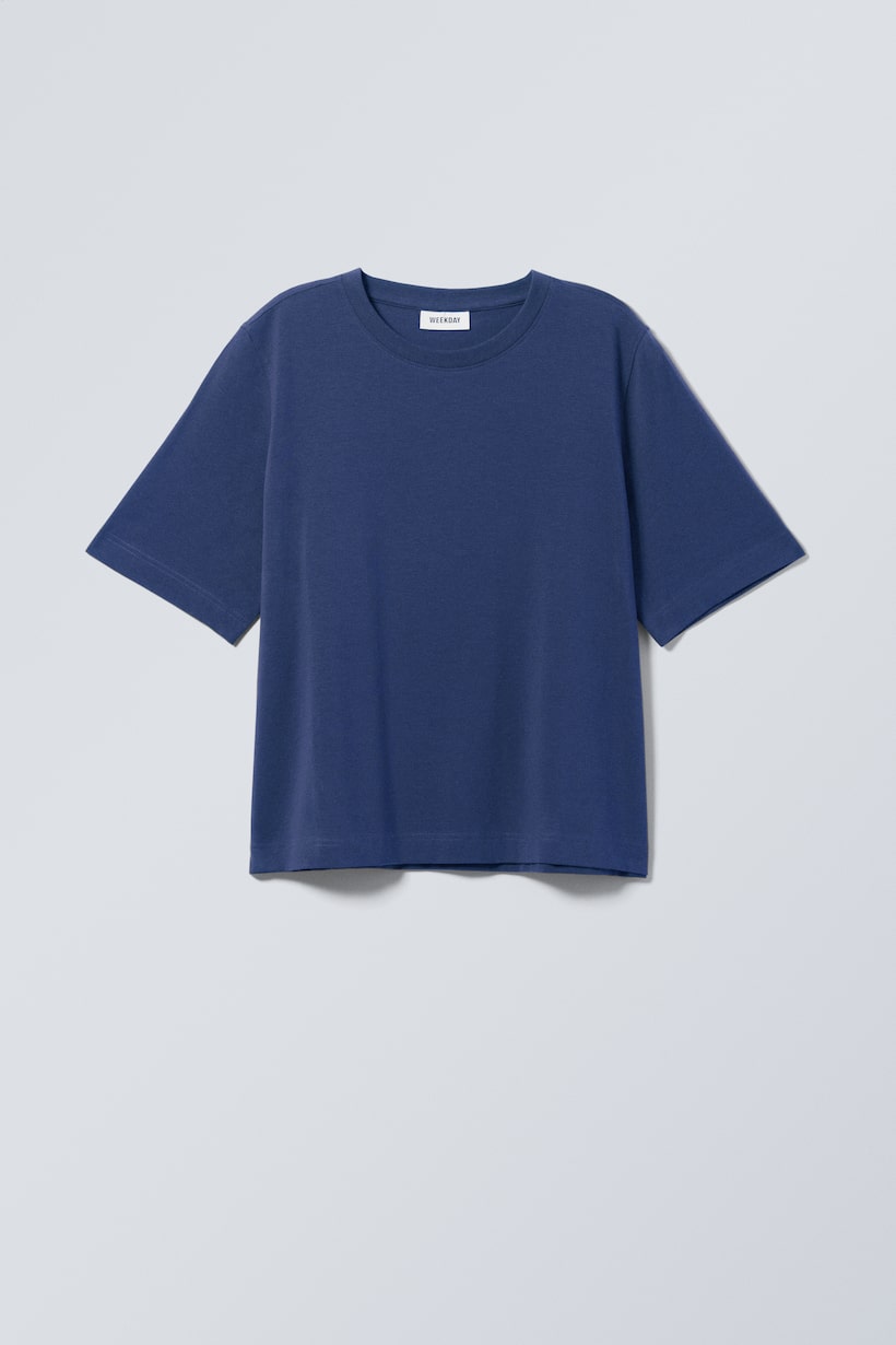 Perfect Boxy T-shirt - Dark Blue - Ladies | H&M GB