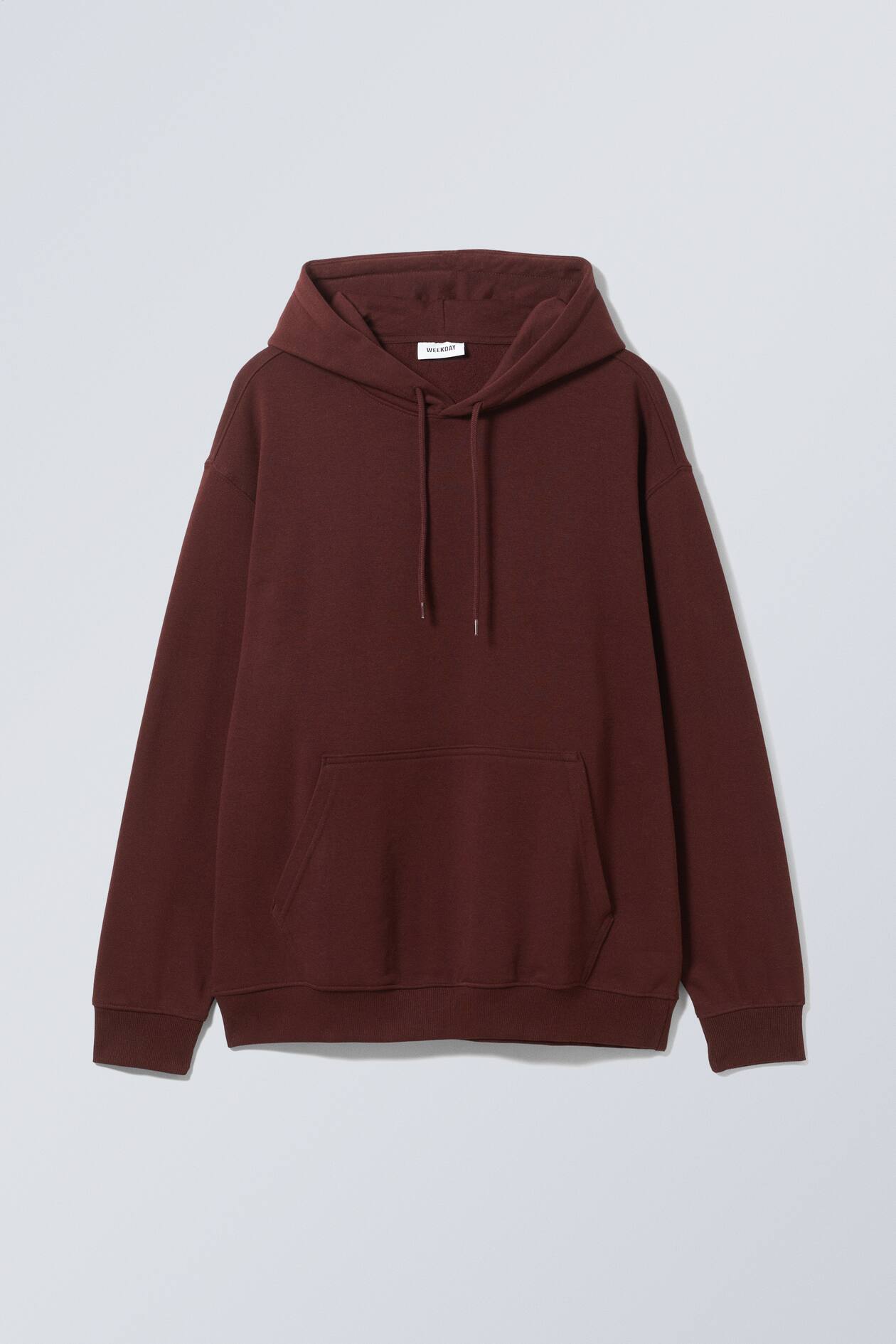 Oversized hettegenser - Langt erme - Normal lengde - Burgunder - HERRE ...