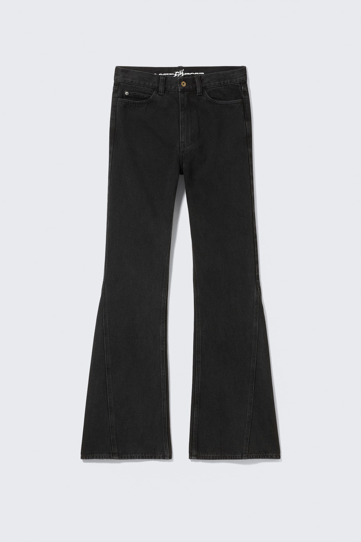 Jean unisexe noir délavé bootleg Boo CM x LB - Noir délavé - HOMME | H&M FR