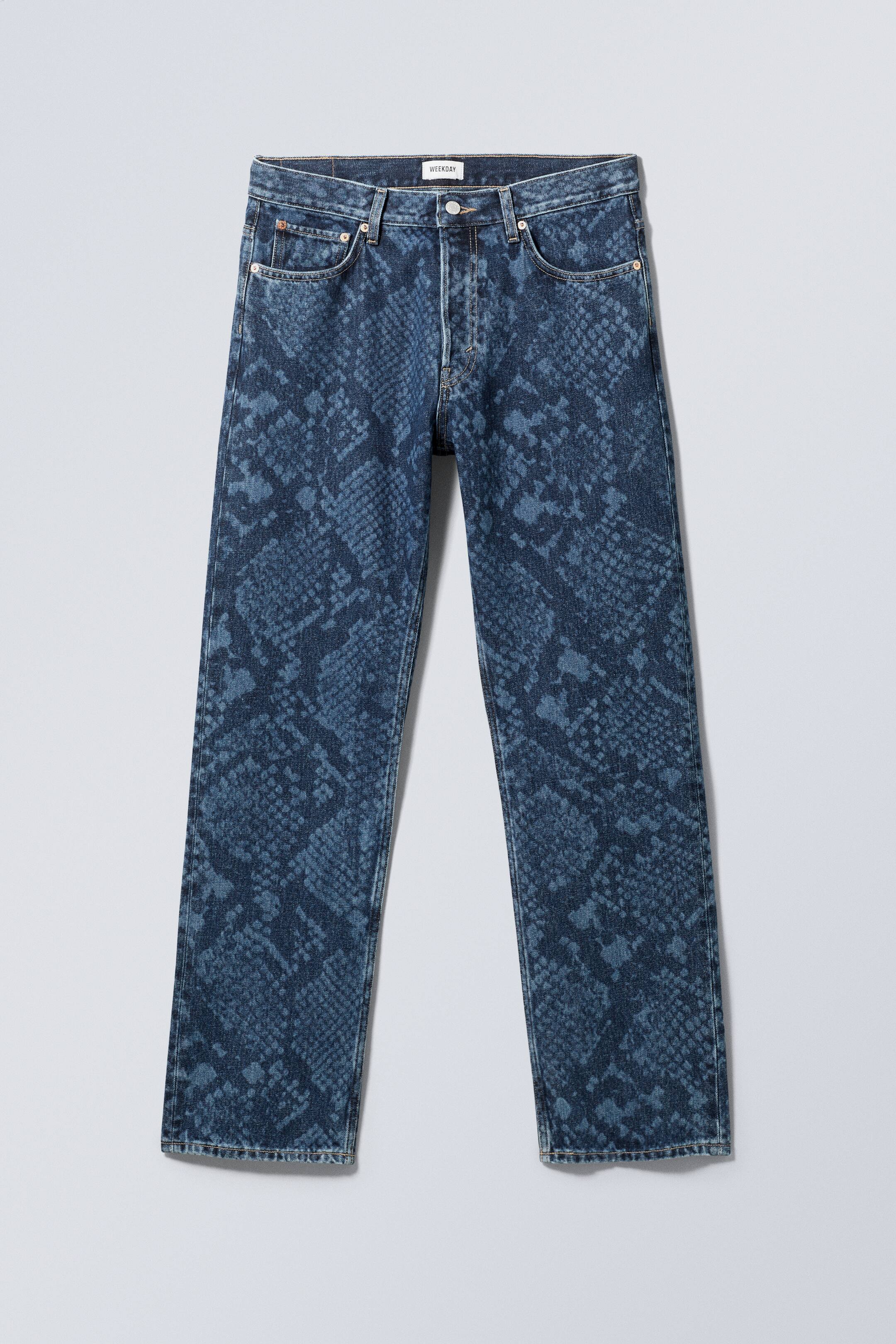 Space Relaxed Snake Jeans - Regular waist - Nobel blue - Men | H&M GB