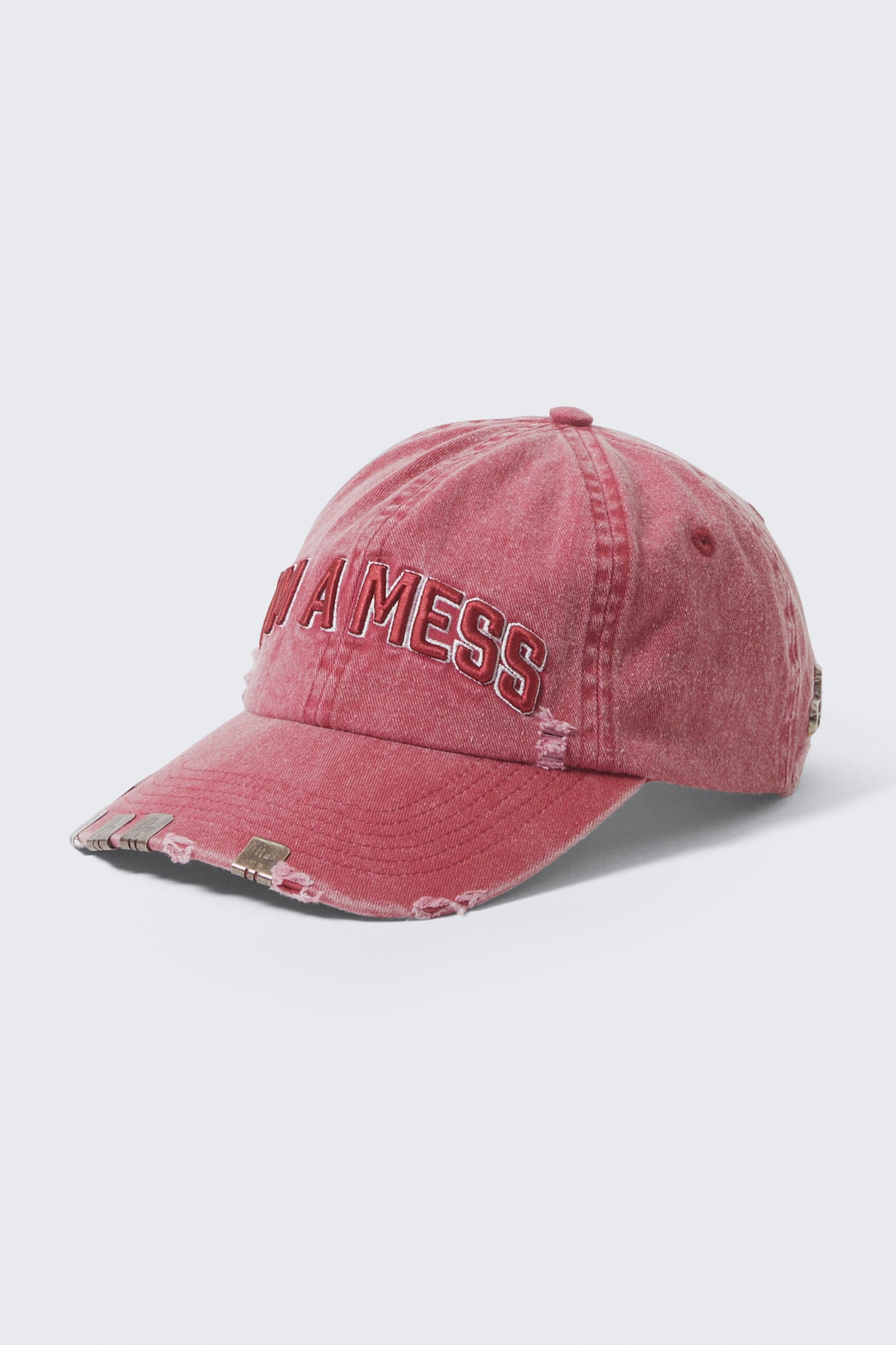 CM x LB Red Sun-faded Unisex Baseball Cap - Sun-Faded Red - I'M A MESS ...