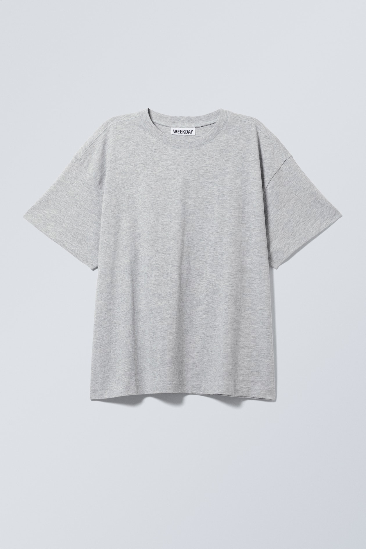 Relaxed Boxy Cotton T-shirt - Grey Melange - Ladies | H&M GB