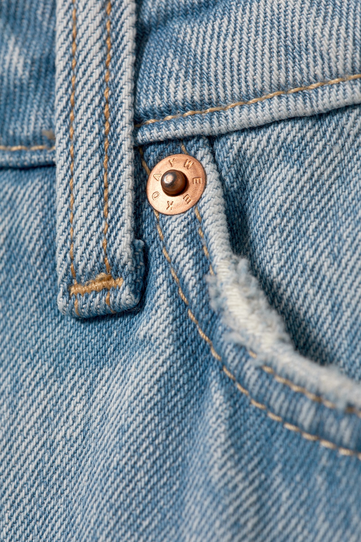 Ample Low Rise Loose Wide Leg Jeans - Lip Blue - Light Blue - Ladies ...