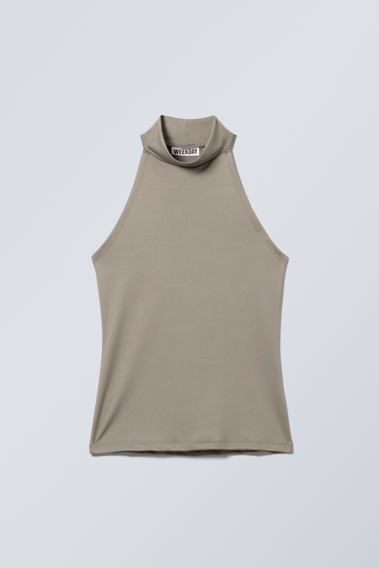 Slim Sleeveless Turtleneck Top - Light Dusty Mole - Ladies | H&M GB