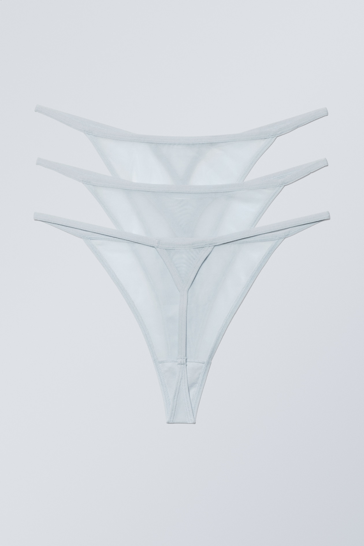 3-pack Bonnie Tanga Mesh Thong - Light Blue - ONA | H&M PL