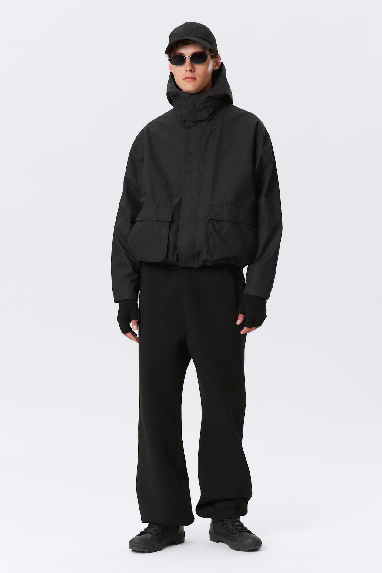 Locker geschnittene Kapuzenjacke - Schwarz - Men | H&M AT