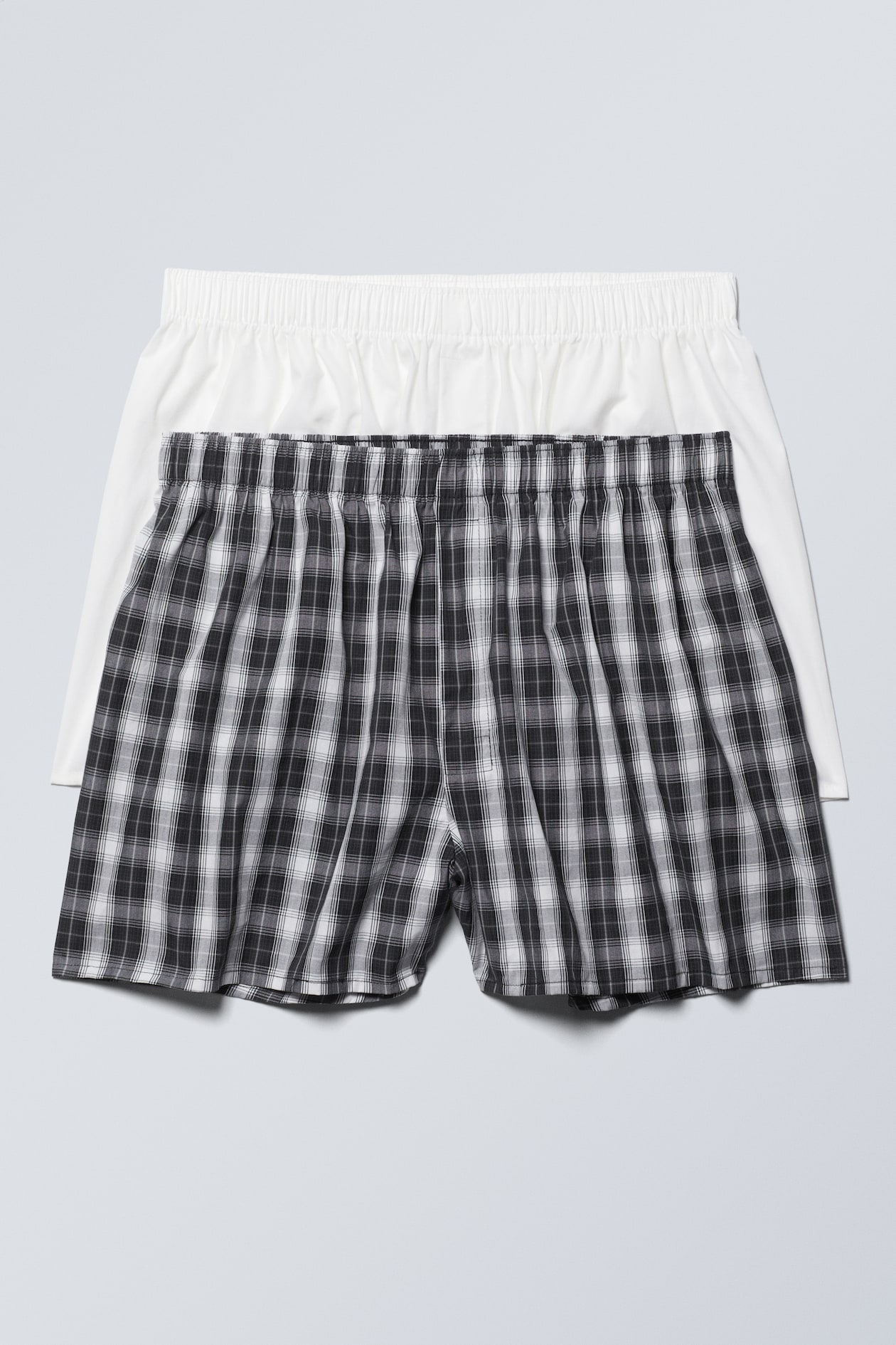 Pack de 2 calzoncillos boxer - Blanco y negro a cuadros - HOMBRE | H&M ES