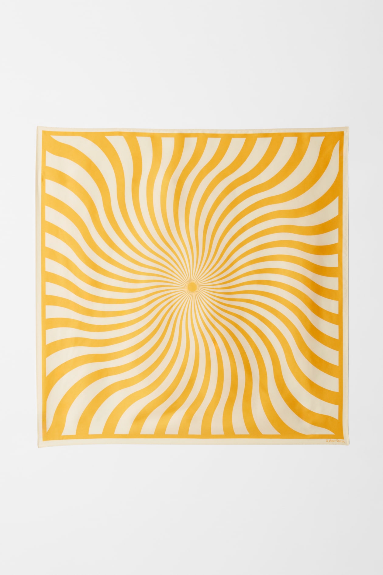 Swirly-Print Square Scarf - Yellow - Ladies | H&M GB