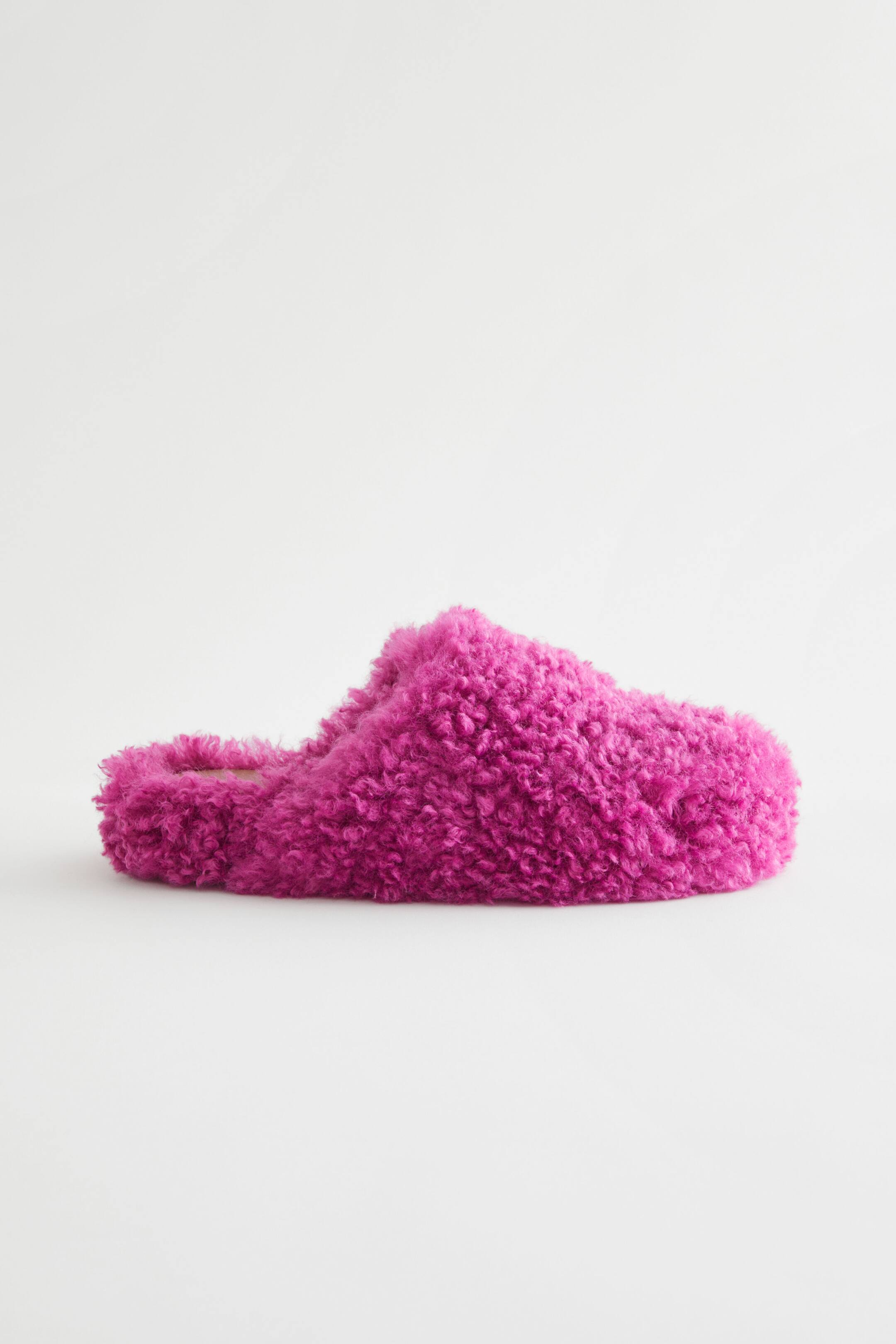 Fluffy Slides - Bright Pink - Ladies | H&M GB