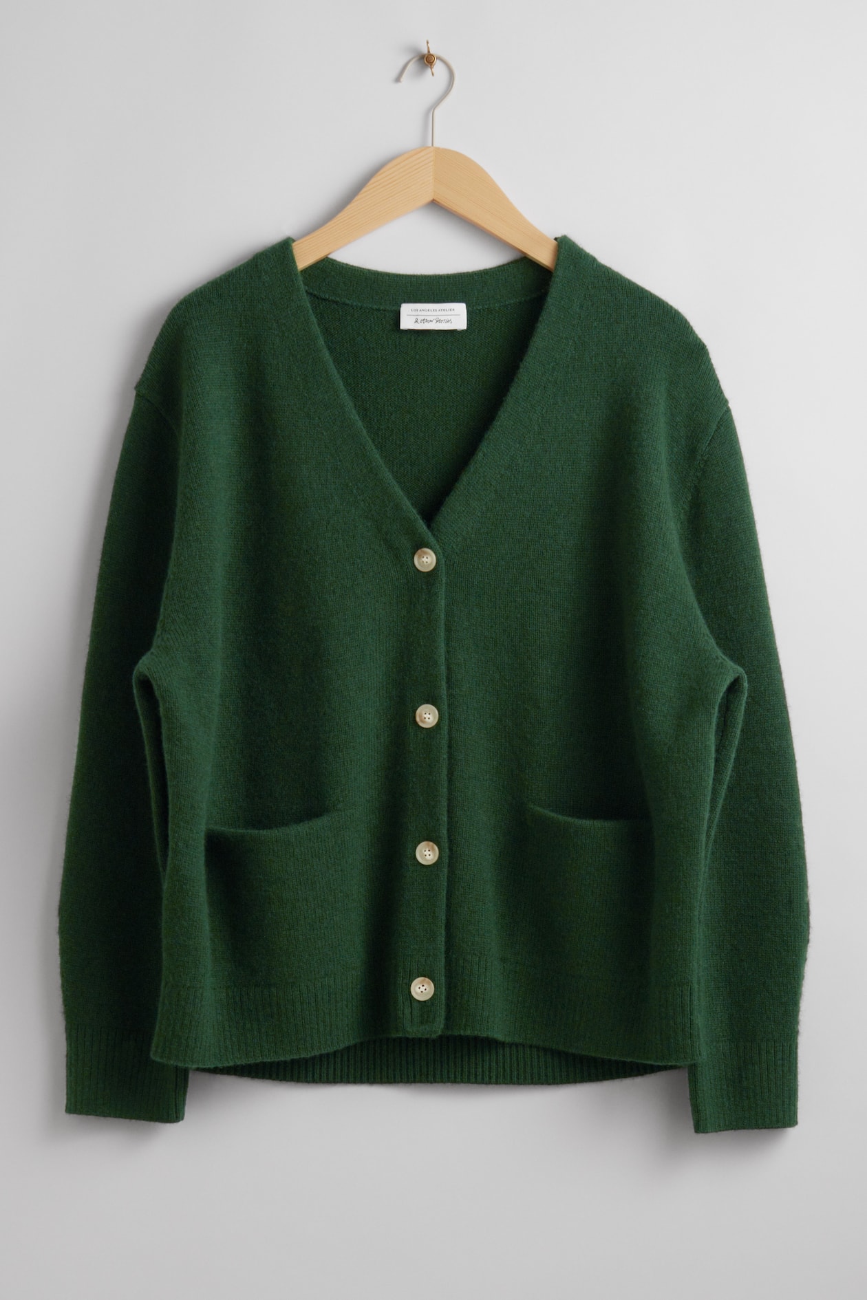 Oversized-Strickjacke aus Wolle - Dunkelgrün - Ladies | H&M AT