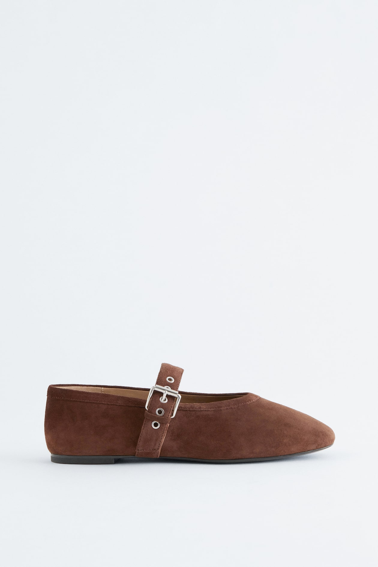 Mary Jane-ballerinaskor - Brun mocka - DAM | H&M SE