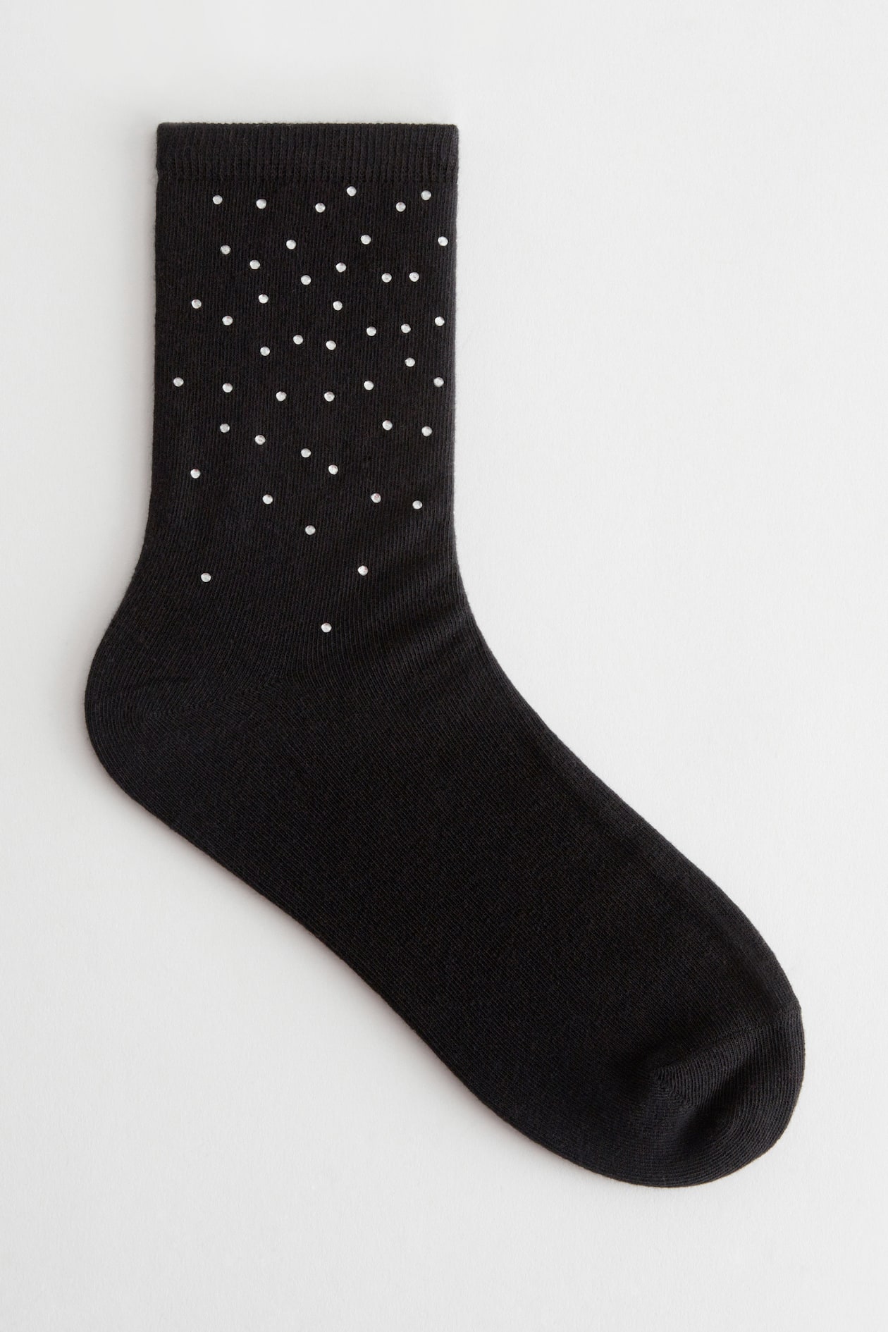 Rhinestone Embellished Socks - Black - Ladies | H&M GB