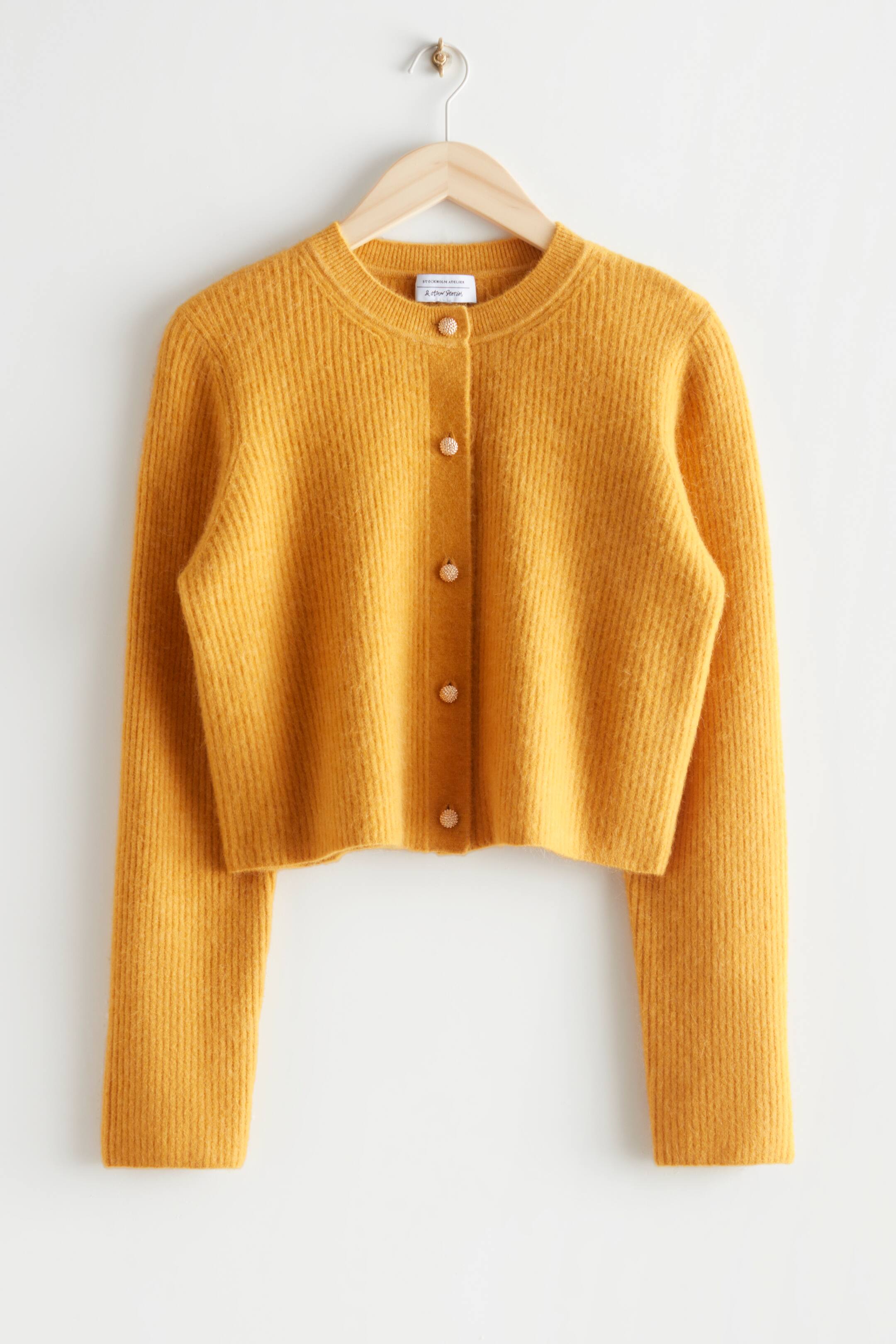 Boxy Knit Cardigan - Yellow - Ladies | H&M GB