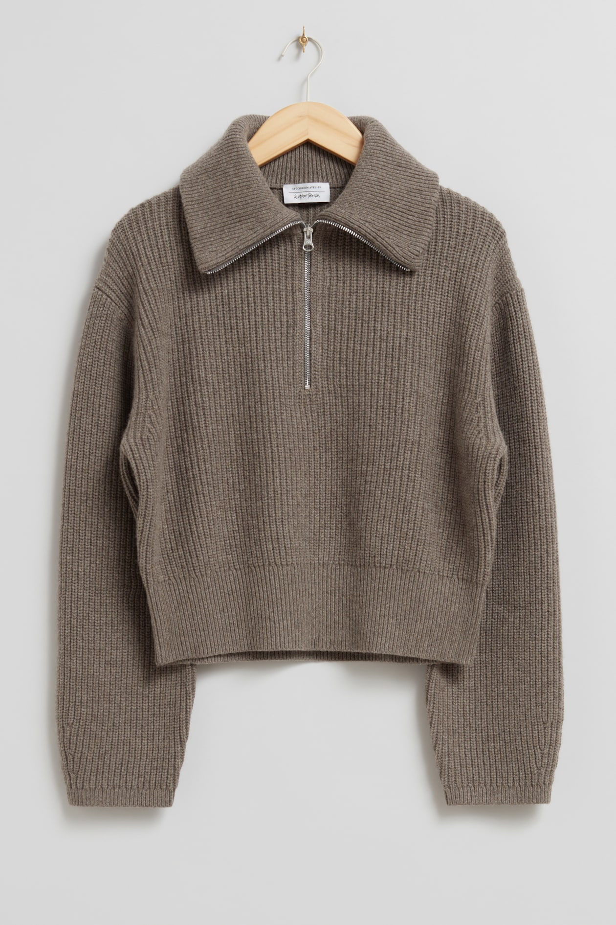 Half-Zip Knit Jumper - Mole - Ladies | H&M GB
