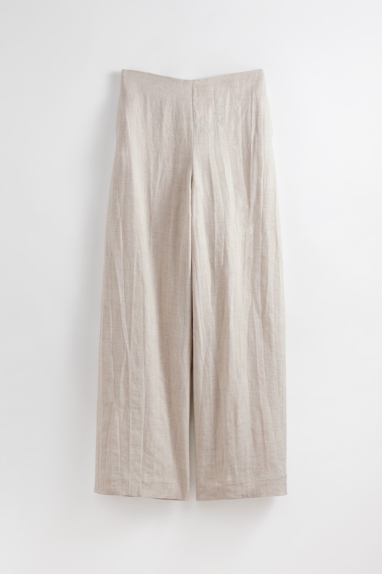 Breezy High-Waist Trousers - Wheat - Ladies | H&M GB