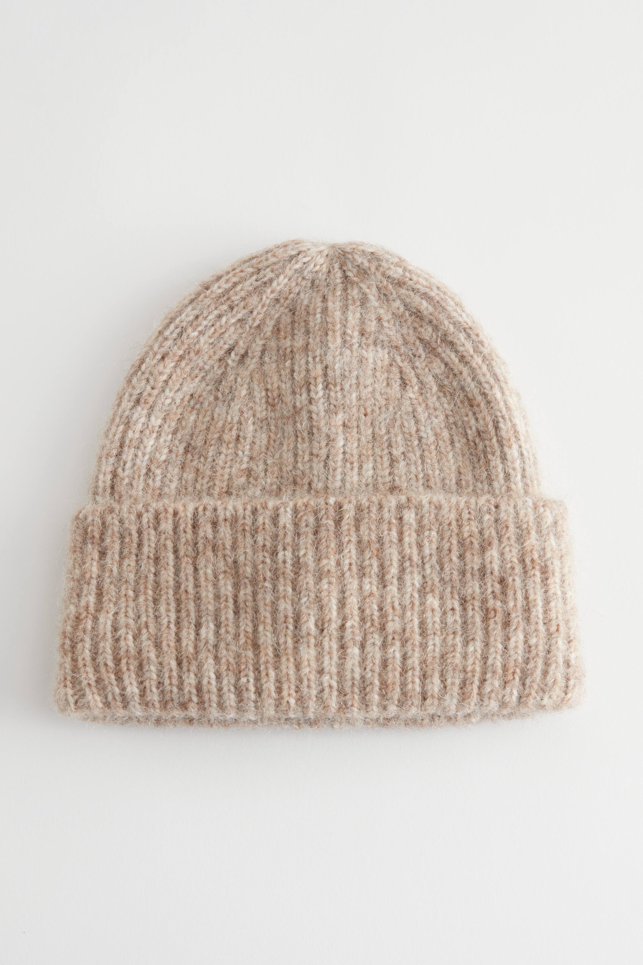 Ribbed Wool Blend Beanie - Beige - DAME | H&M DK