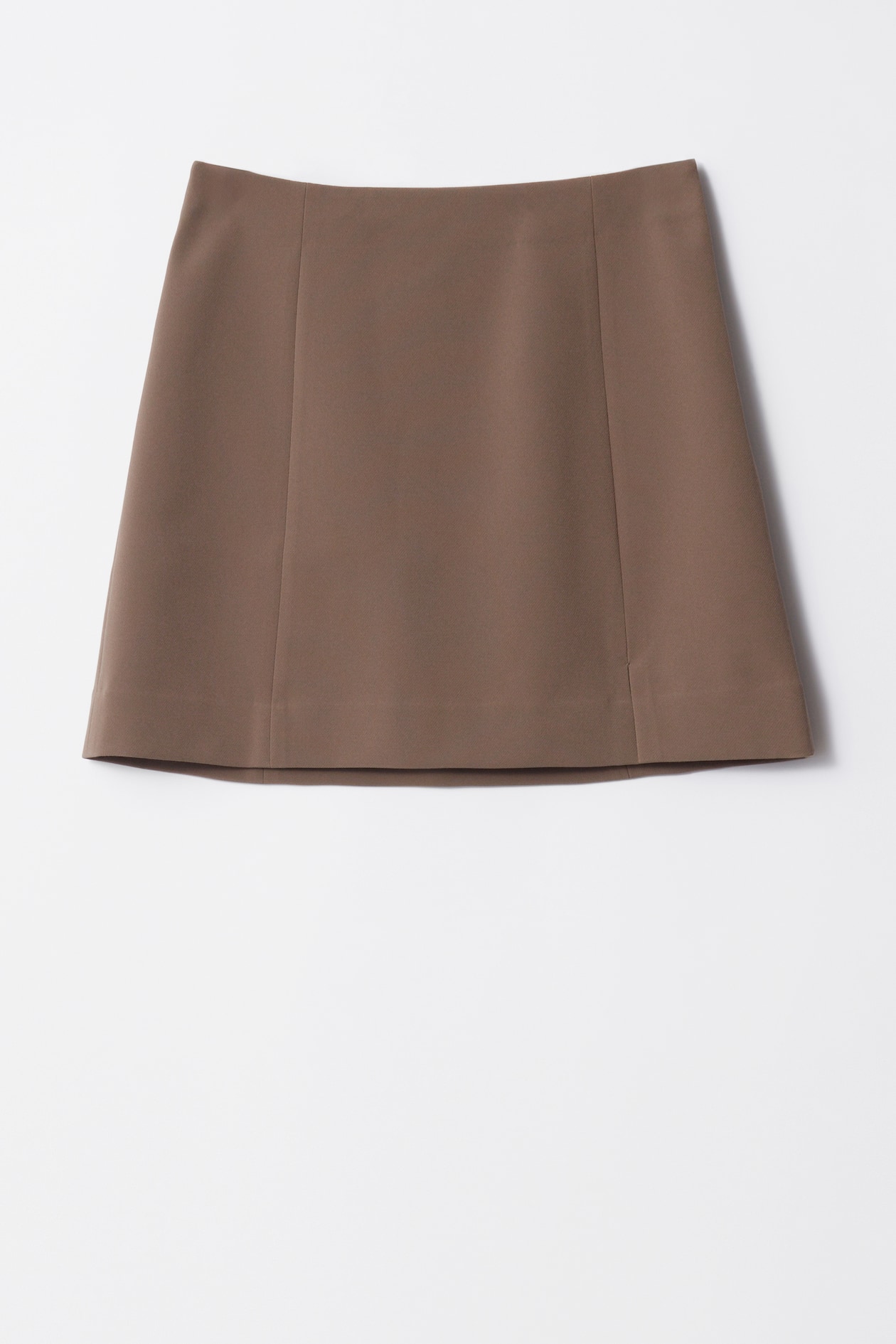 High-Waist Mini Skirt - Brown - Ladies | H&M GB